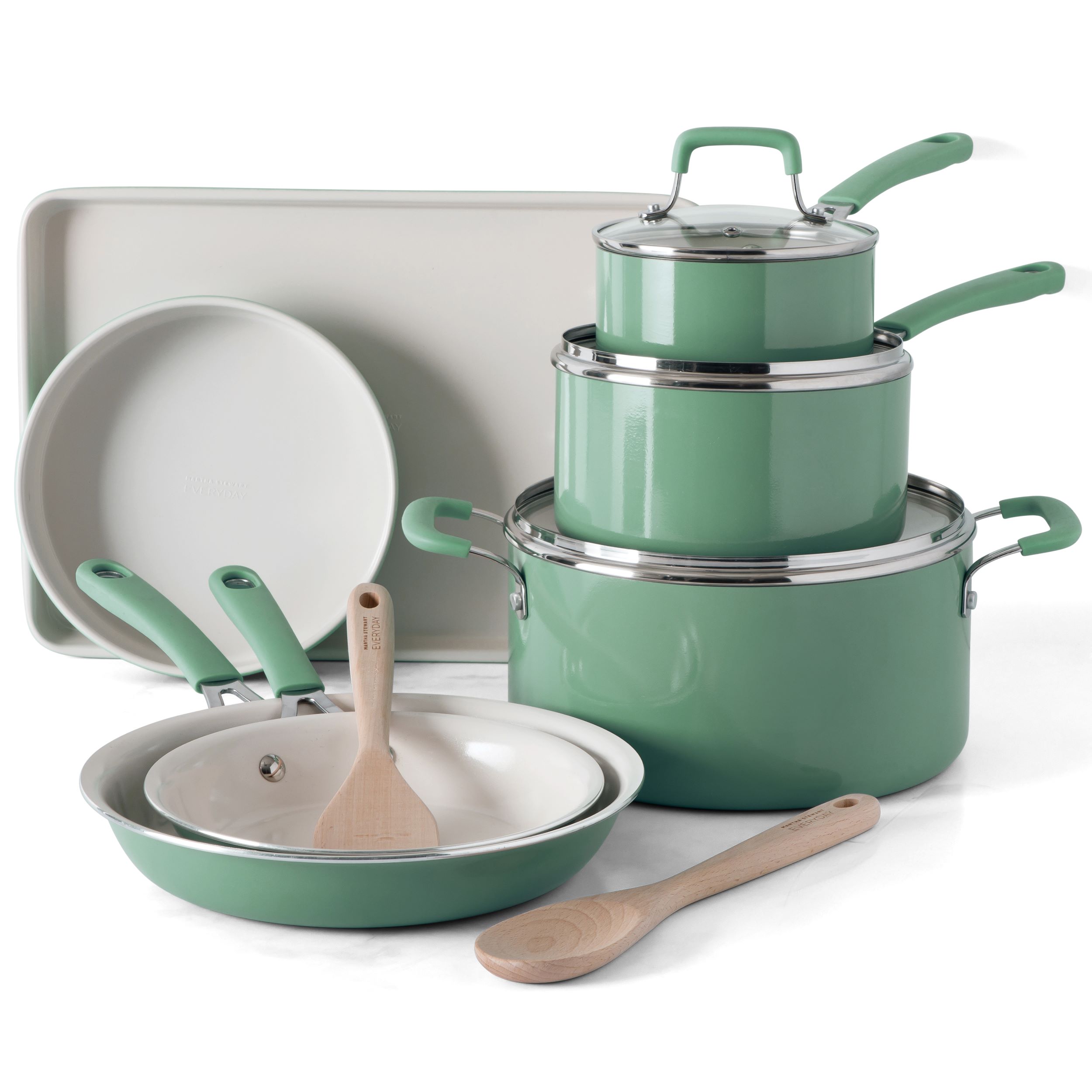 Non-Stick Cast Aluminum Cookware Set - Durable Kitchen Cookware for ...