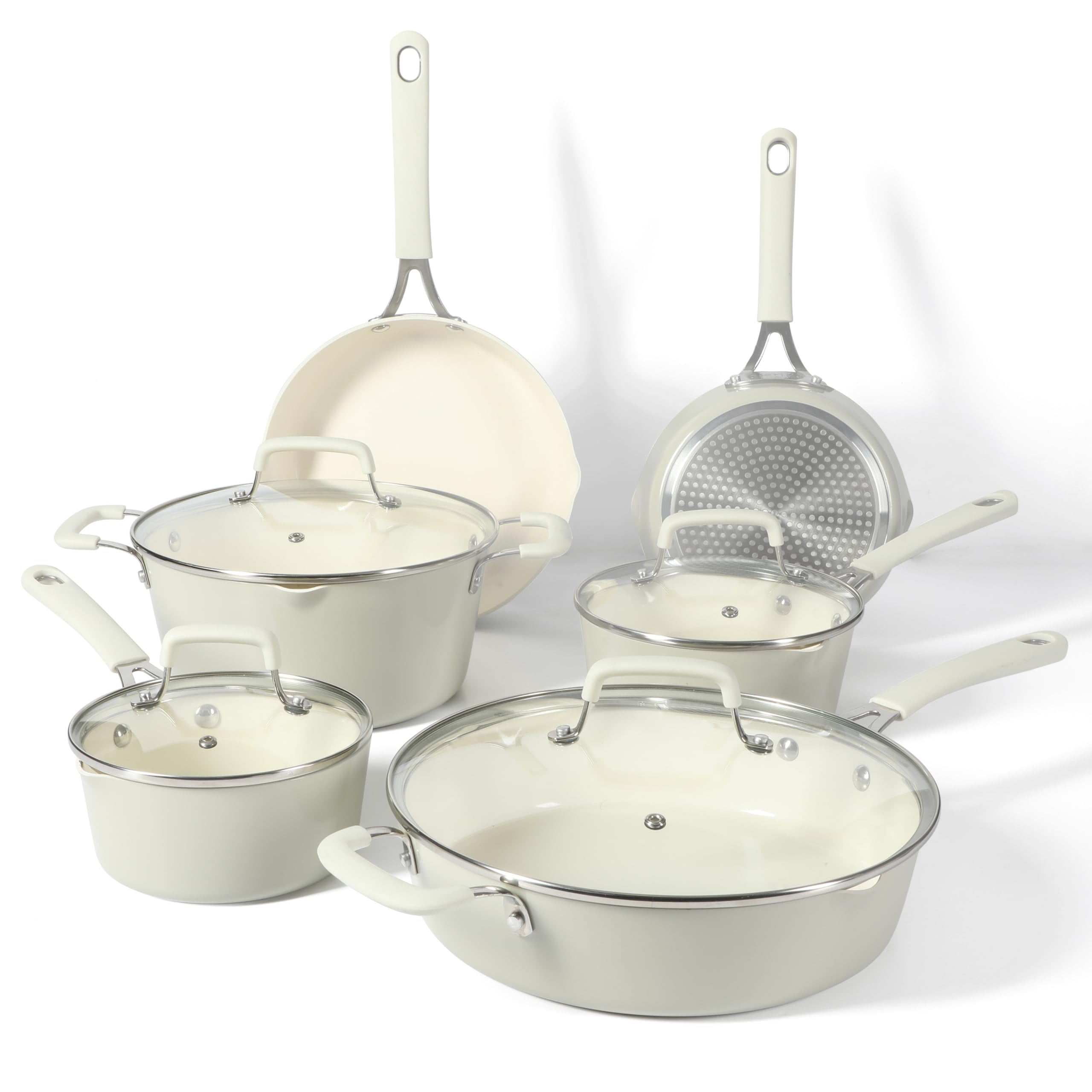 Martha Stewart Heathland Premium Nonstick PFA Free Ceramic Interior 10 ...