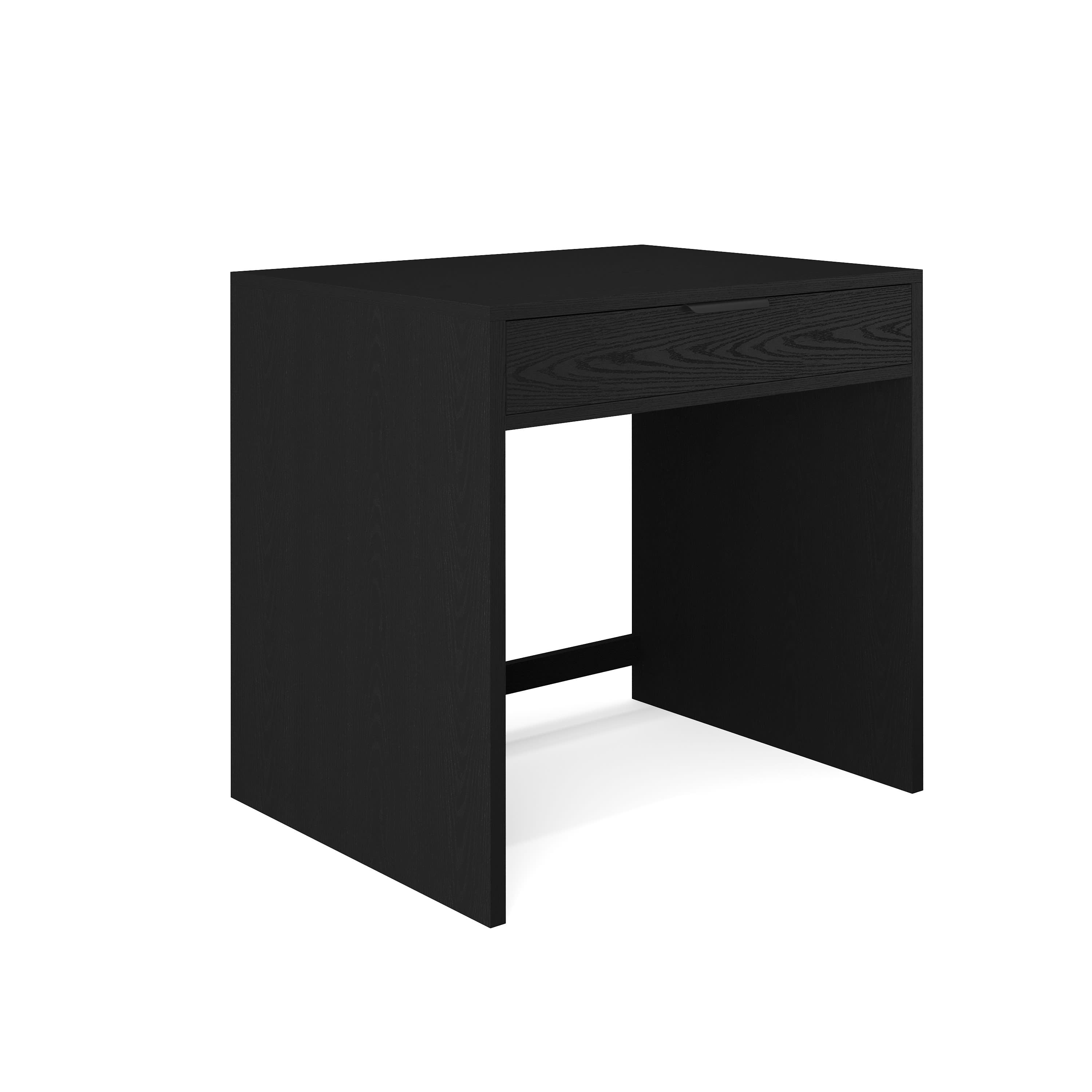 Martha Stewart Home Office Modular Single-Drawer Desk in Black with Oil ...
