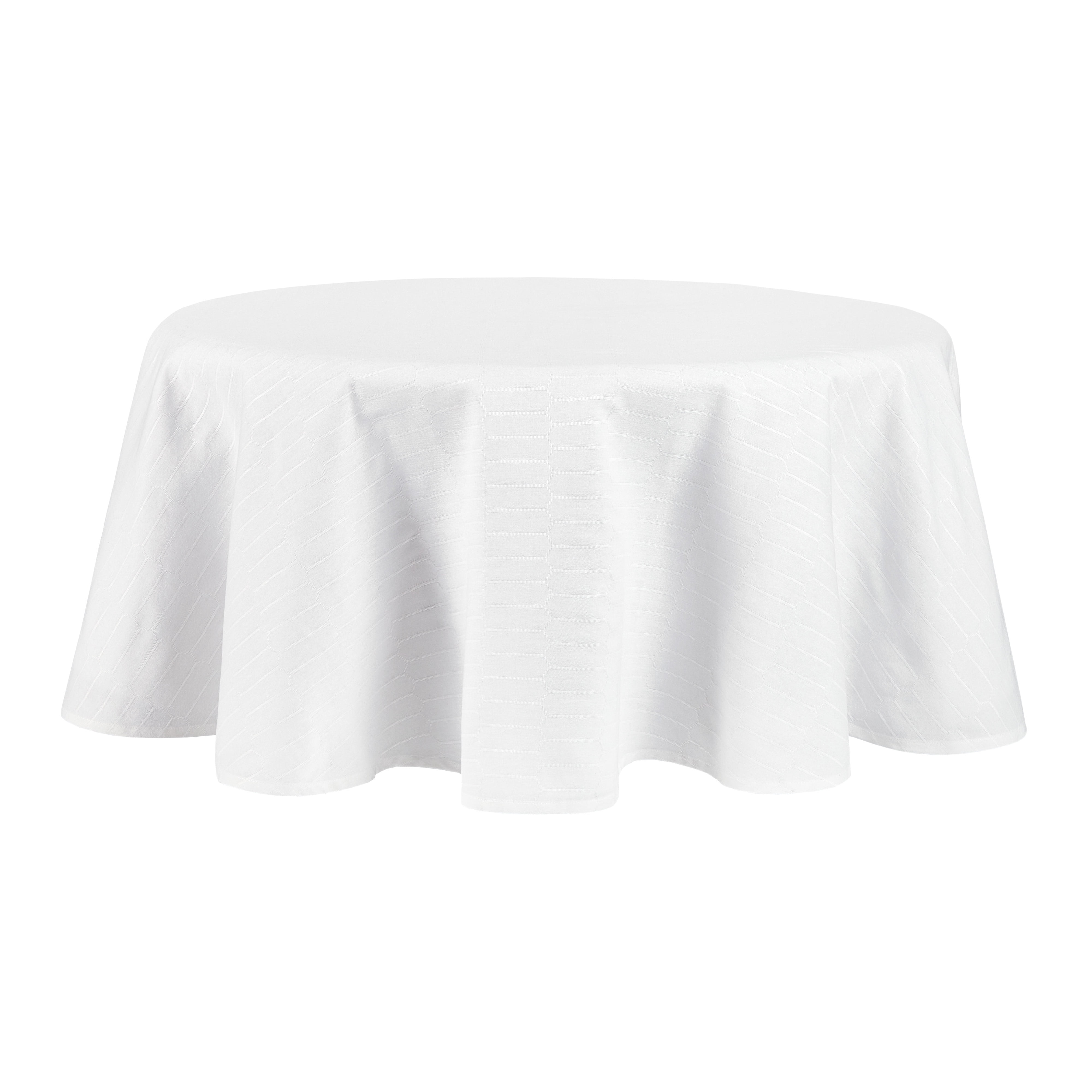 Martha Stewart Honeycomb Modern Farmhouse Fabric Tablecloth, White, 70 ...