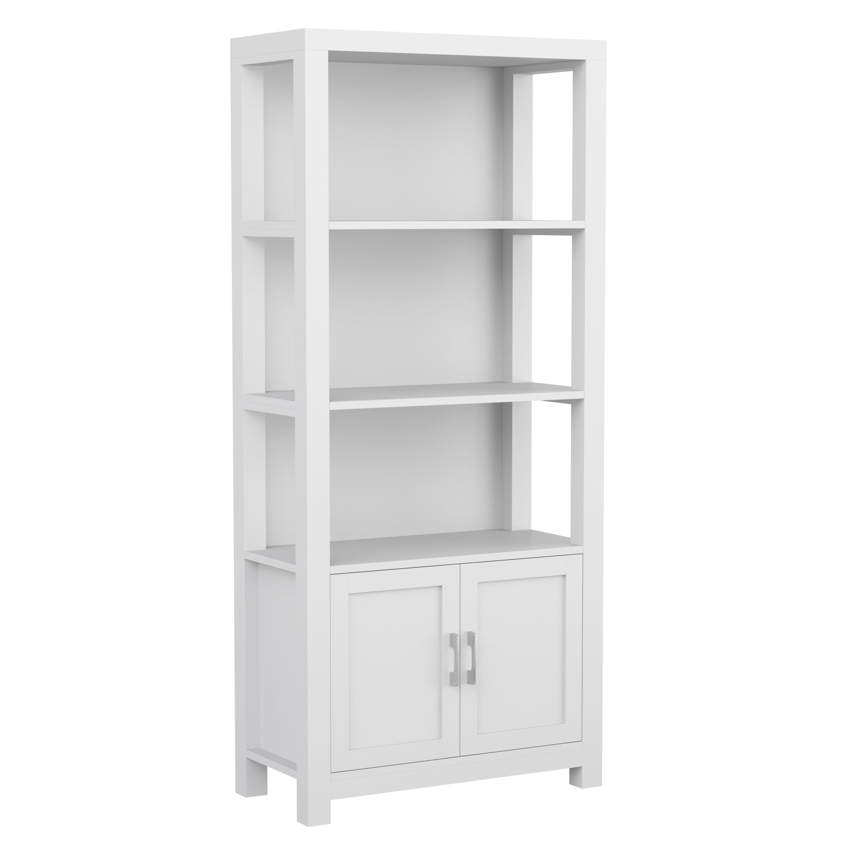 Martha Stewart Hutton Four Tier Shaker Style Bookcase with Storage ...
