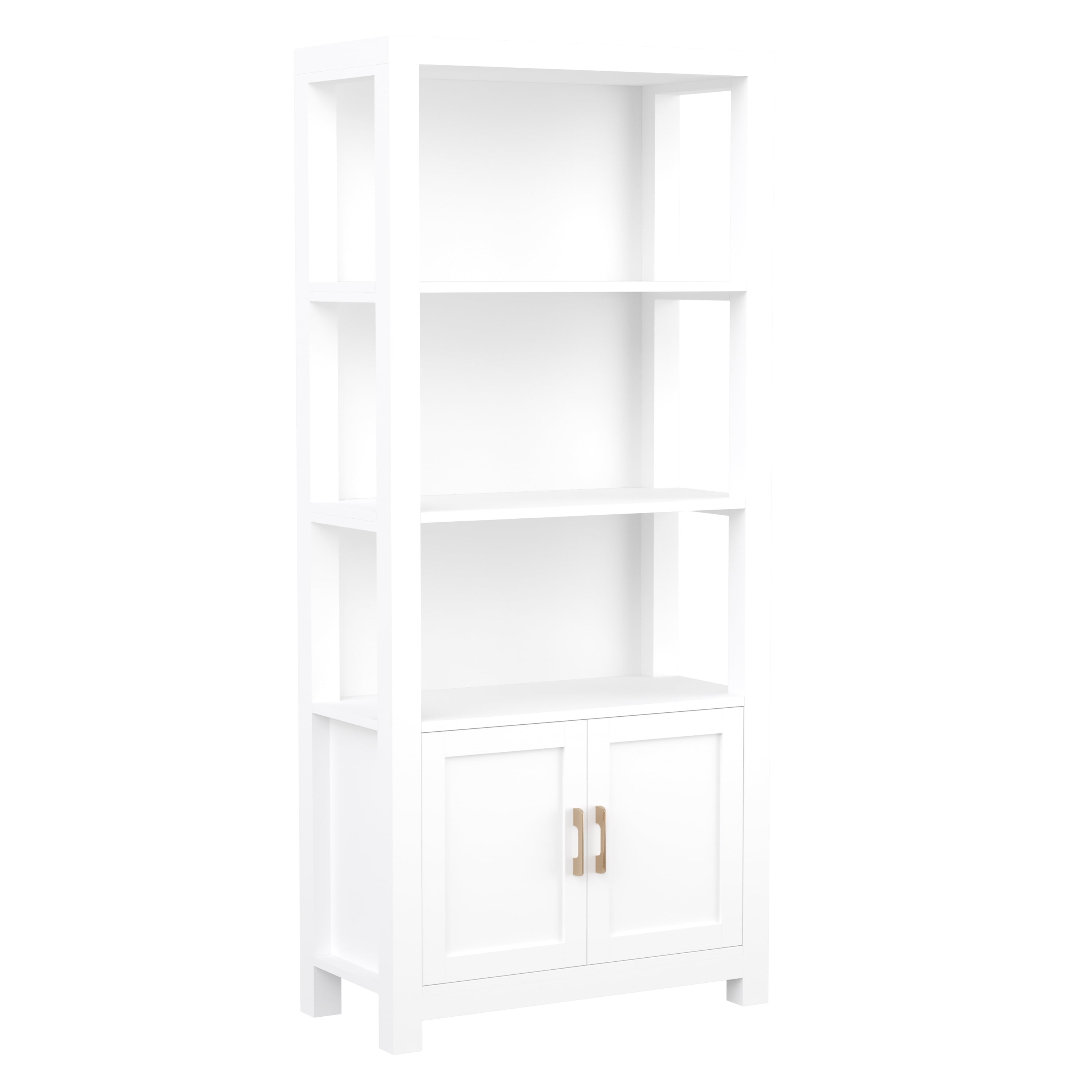 Martha Stewart Hutton Four Tier Shaker Style Bookcase with Storage ...