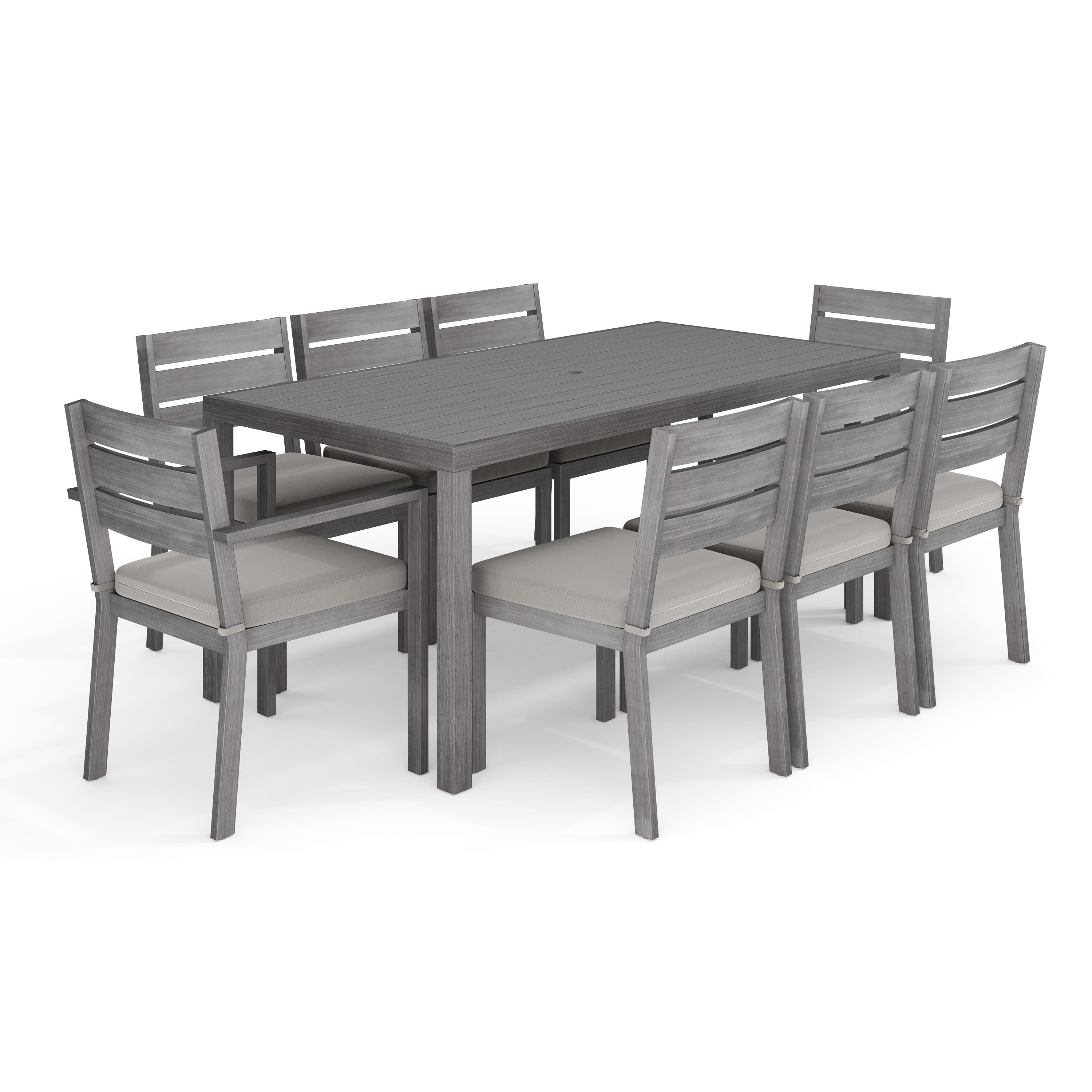 Martha Stewart Indoor-Outdoor Patio Set with 70" Table and 8 Dining ...