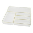 Martha Stewart Kerry Plastic Stackable Office Desk Drawer Organizers ...