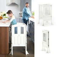 Guidecraft Montessori Wooden Children's Folding Double Kitchen Helper ...