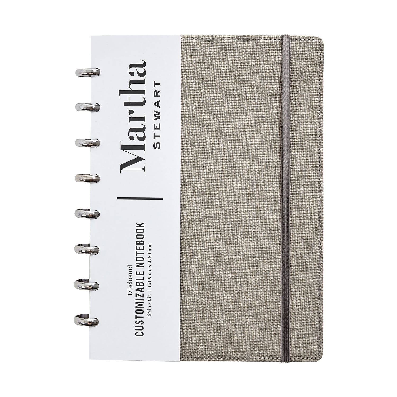 Martha Stewart Linen Junior Discbound Notebook MS102E - Walmart.com