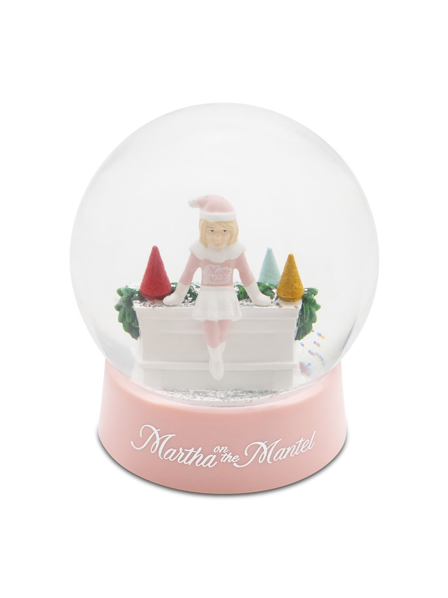 Martha Stewart Martha on The Mantel Pink Snow Globe - Walmart.com