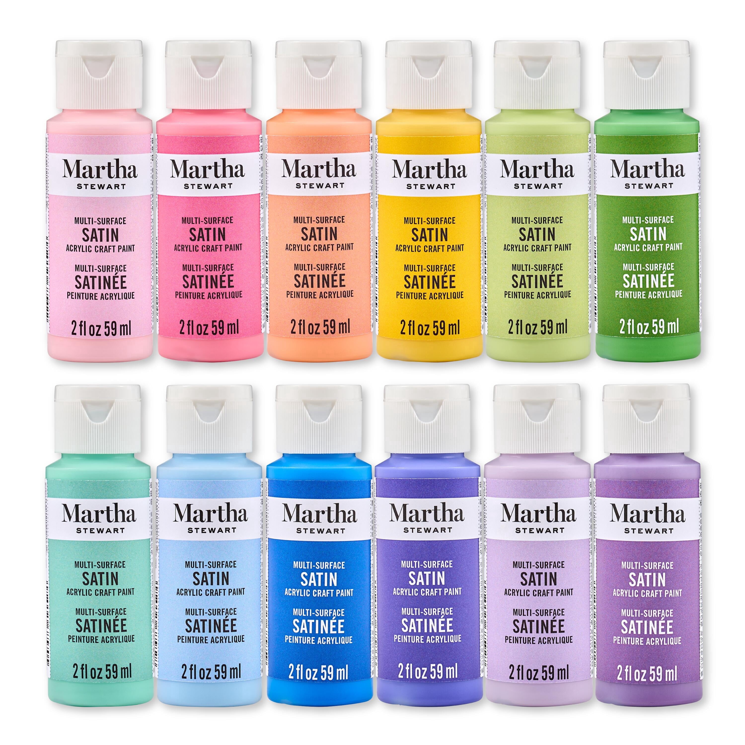 Martha Stewart Multi-Surface Acrylic Craft Paint, Satin Finish, Spring ...