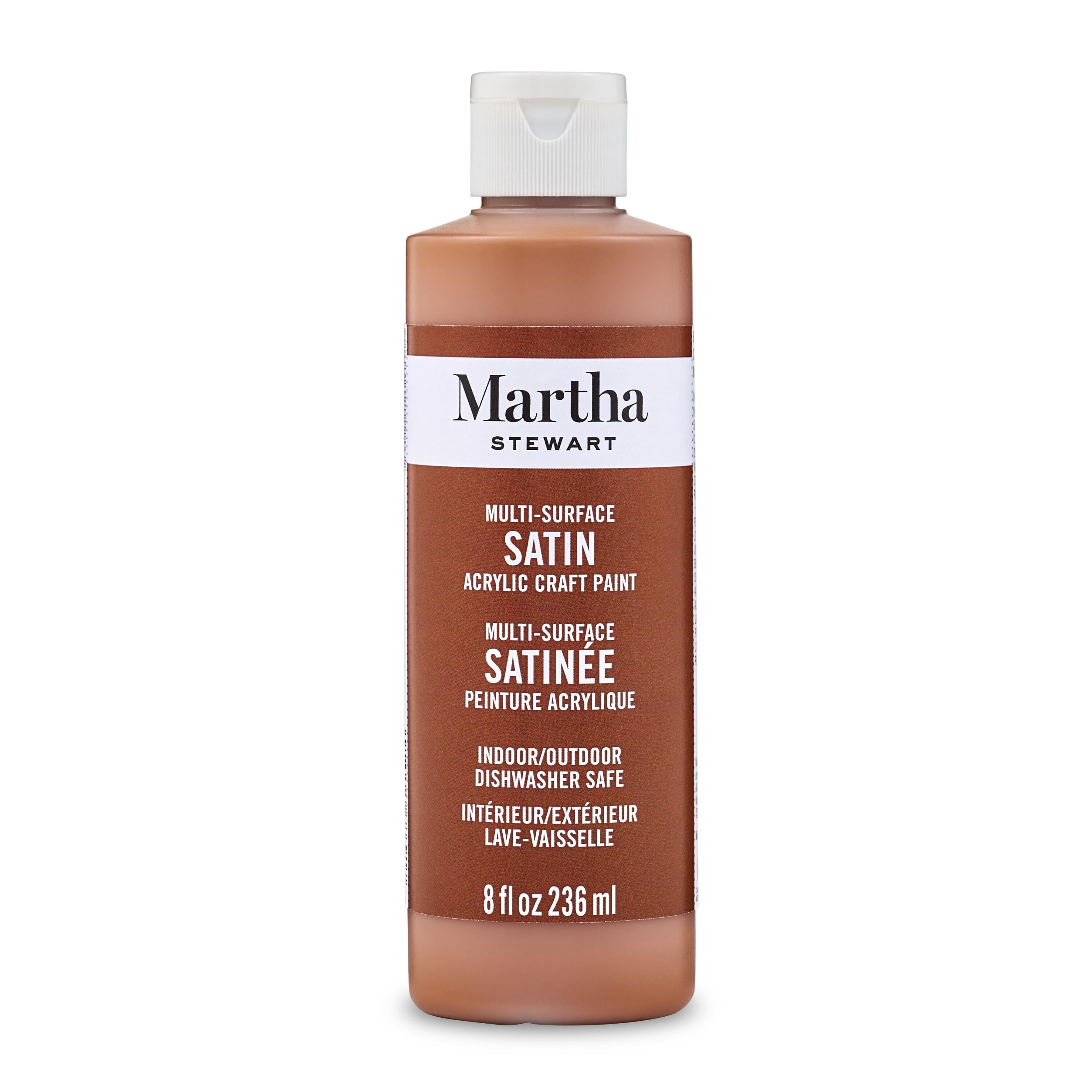 Martha Stewart Premium Satin Finish Craft Paint, Chestnut Brown, 8 fl ...