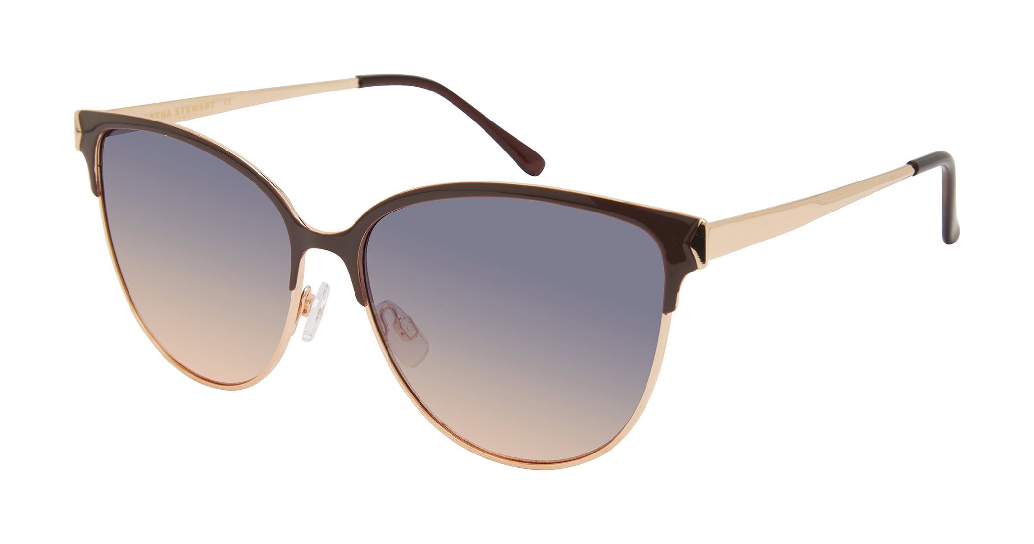Martha Stewart women's Metal Cat Eye Sunglasses - UV400 Protection ...