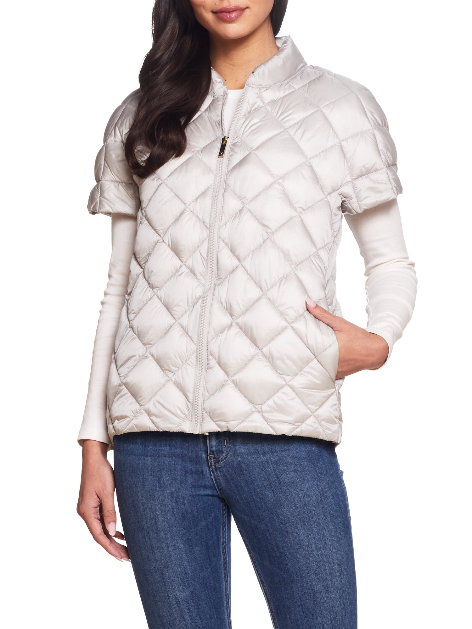 Martha Stewart Women’s Short Sleeve Packable Quilted Vest - Walmart.com