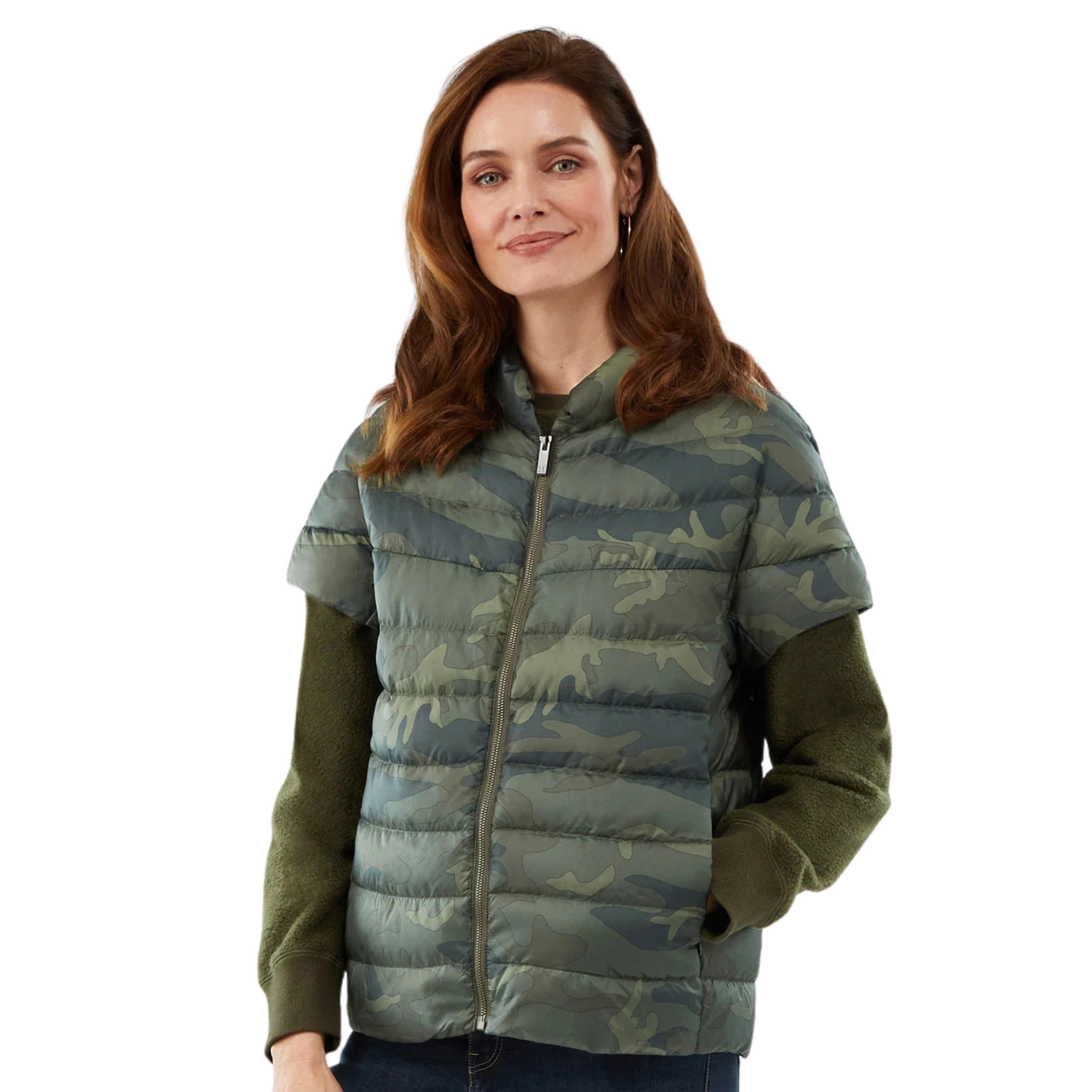 Martha Stewart Women's Short Sleeve Quilted Down Puffer Vest - Walmart.com