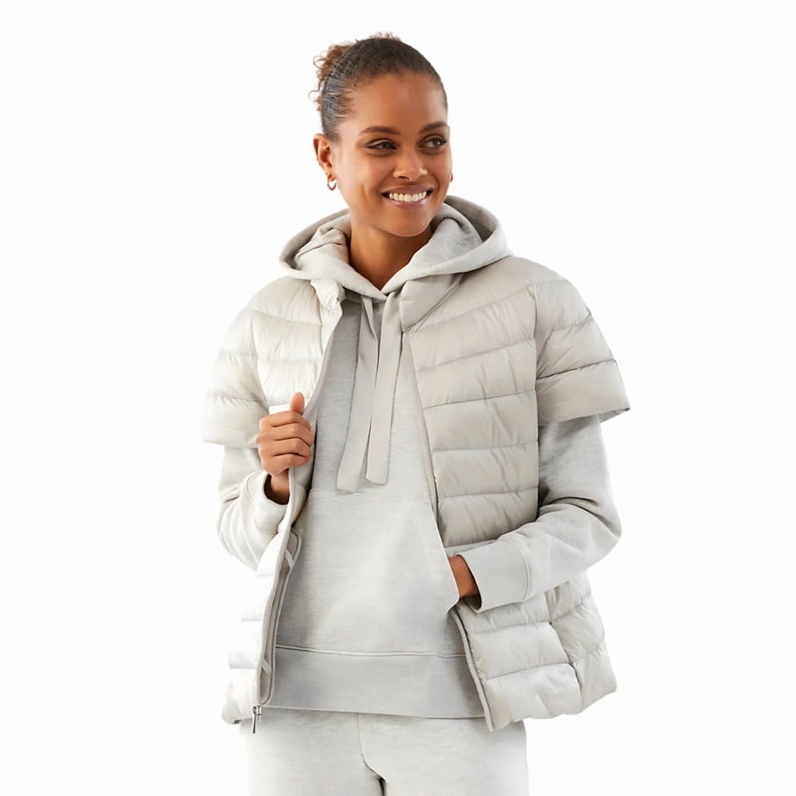 Martha Stewart Women's Short Sleeve Quilted Down Puffer Vest - Walmart.com