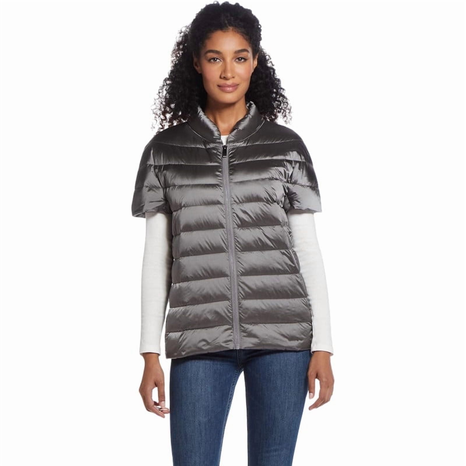 Martha Stewart Women's Short Sleeve Quilted Down Puffer Vest - Walmart.com