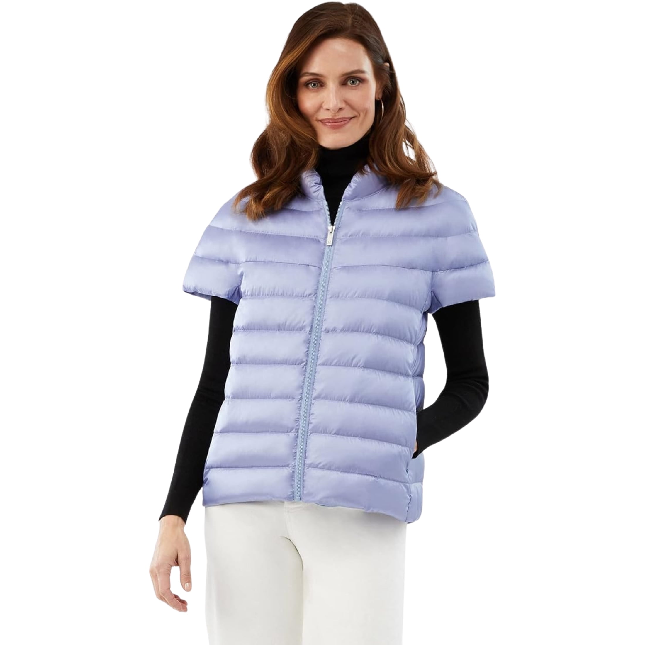 Martha Stewart Women's Short Sleeve Quilted Down Puffer Vest - Walmart.com
