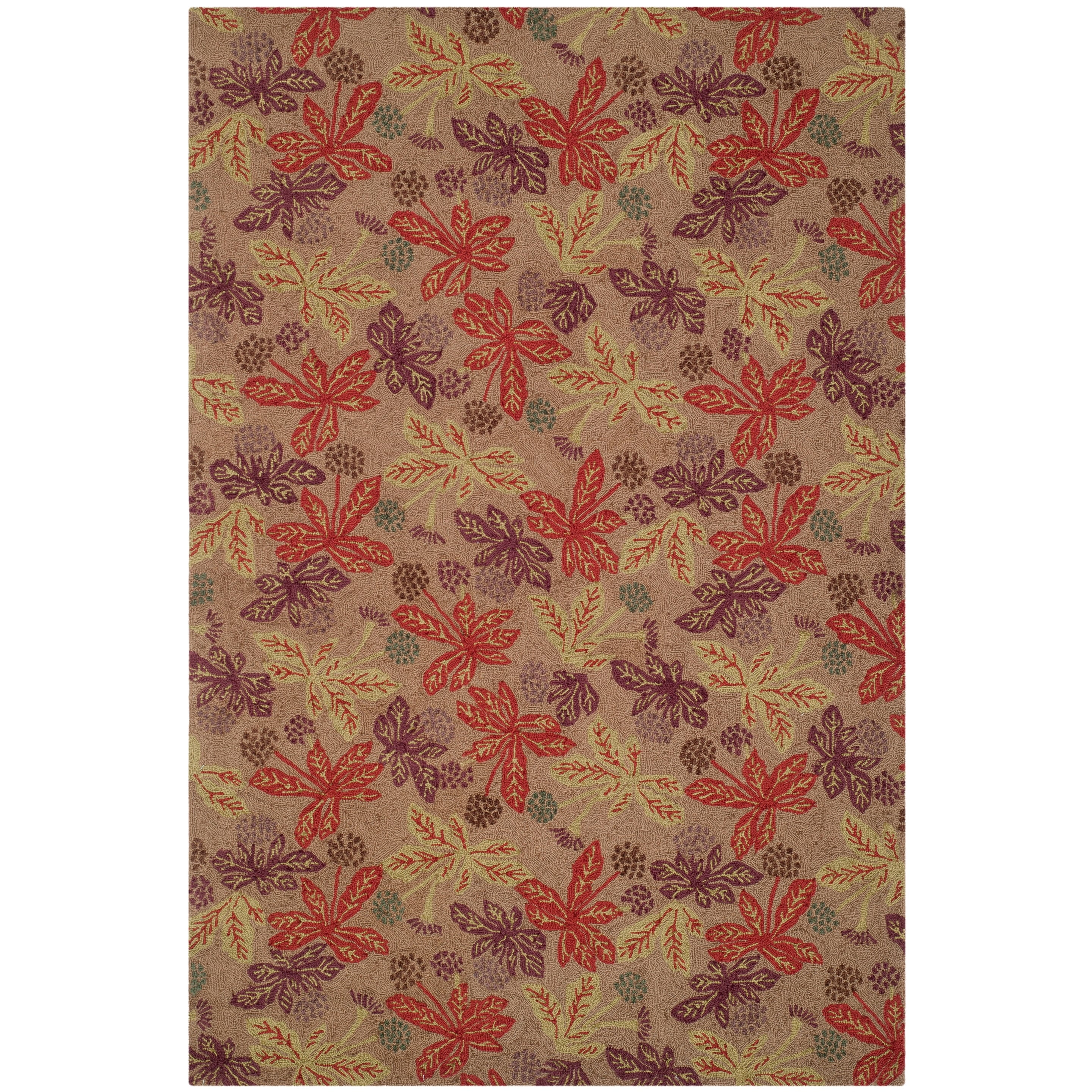 Martha Stewart by Meadow Wool Rug Crimson/Clover 5'6" x 8'6" 6' x 9', 5 ...