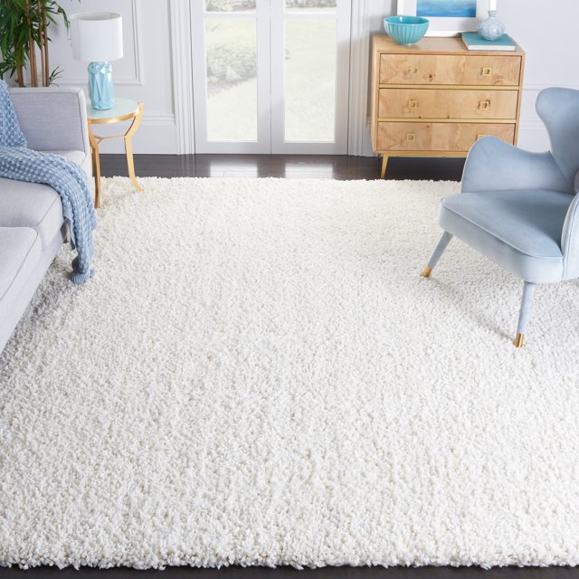 Martha Stewart by Polyester Shag Rug Ivory 8' x 10' Contains Latex 8' x ...