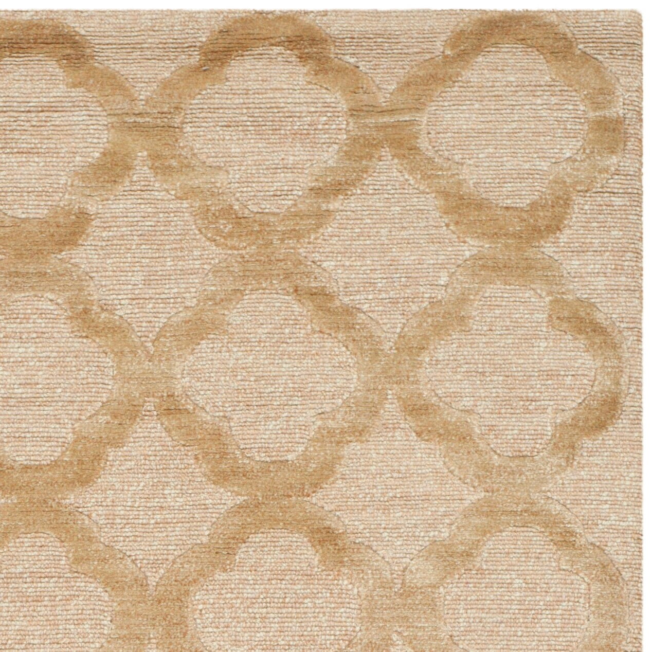 Martha Stewart by Quatrefoil Silk/ Wool Rug Curry 3'9" x 5'9" 4' x 6 ...