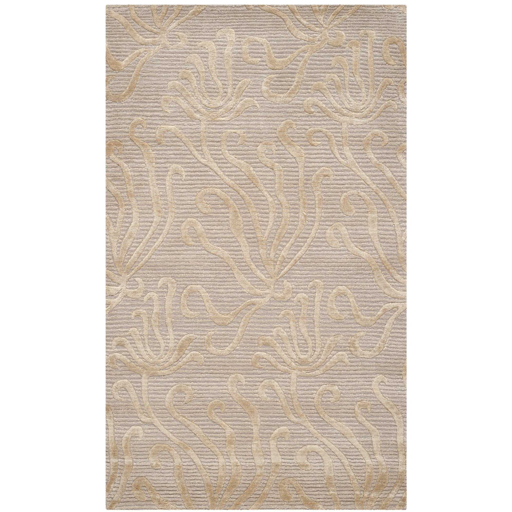 Martha Stewart by Seaflora Silk/ Wool Rug Shell 8'6" x 11'6" 9' x 12 ...