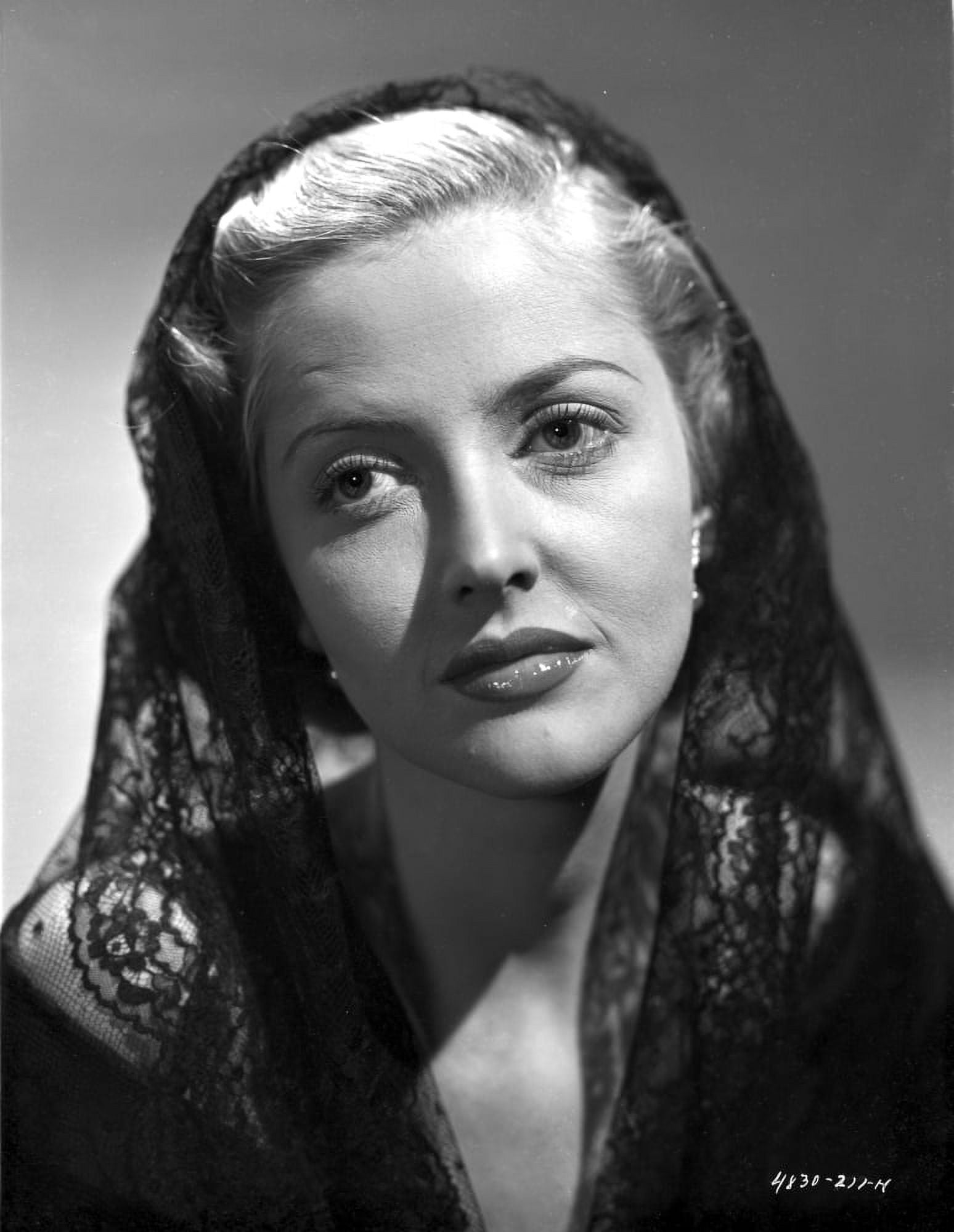 Martha Vickers Portrait wearing Black Veil Photo Print (24 x 30 ...