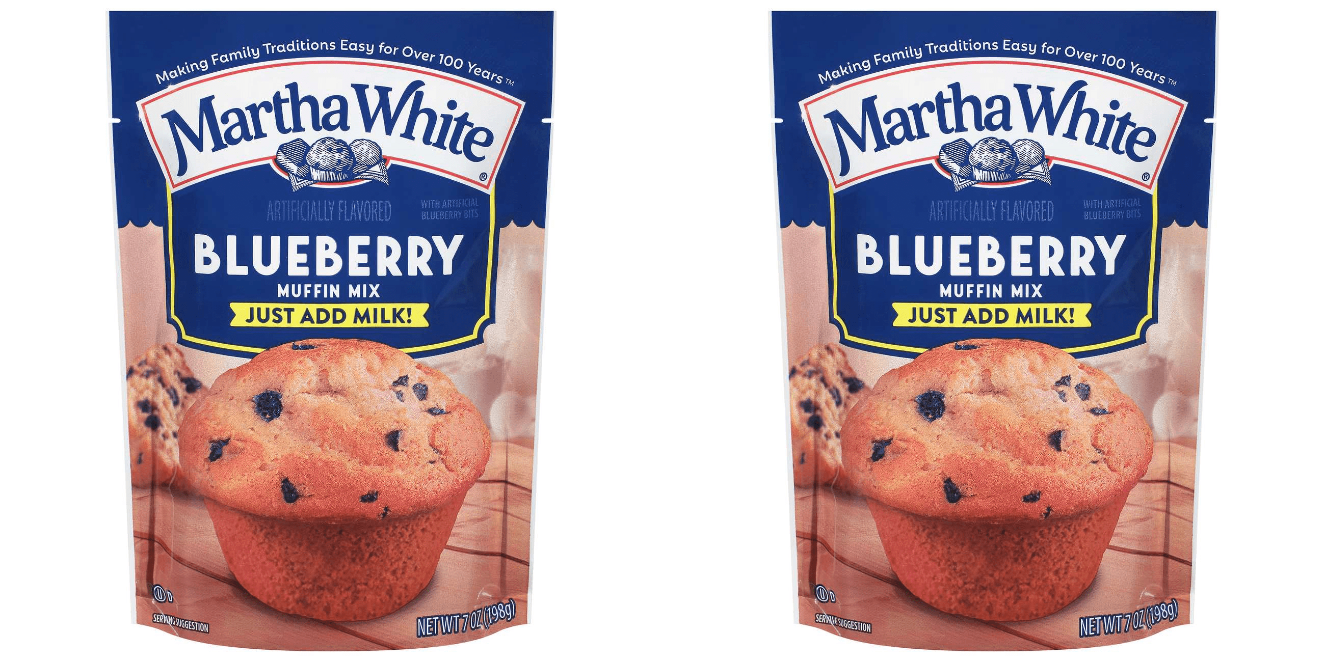 Martha White Blueberry Muffin Mix, 7 oz pack of 2 - Walmart.com