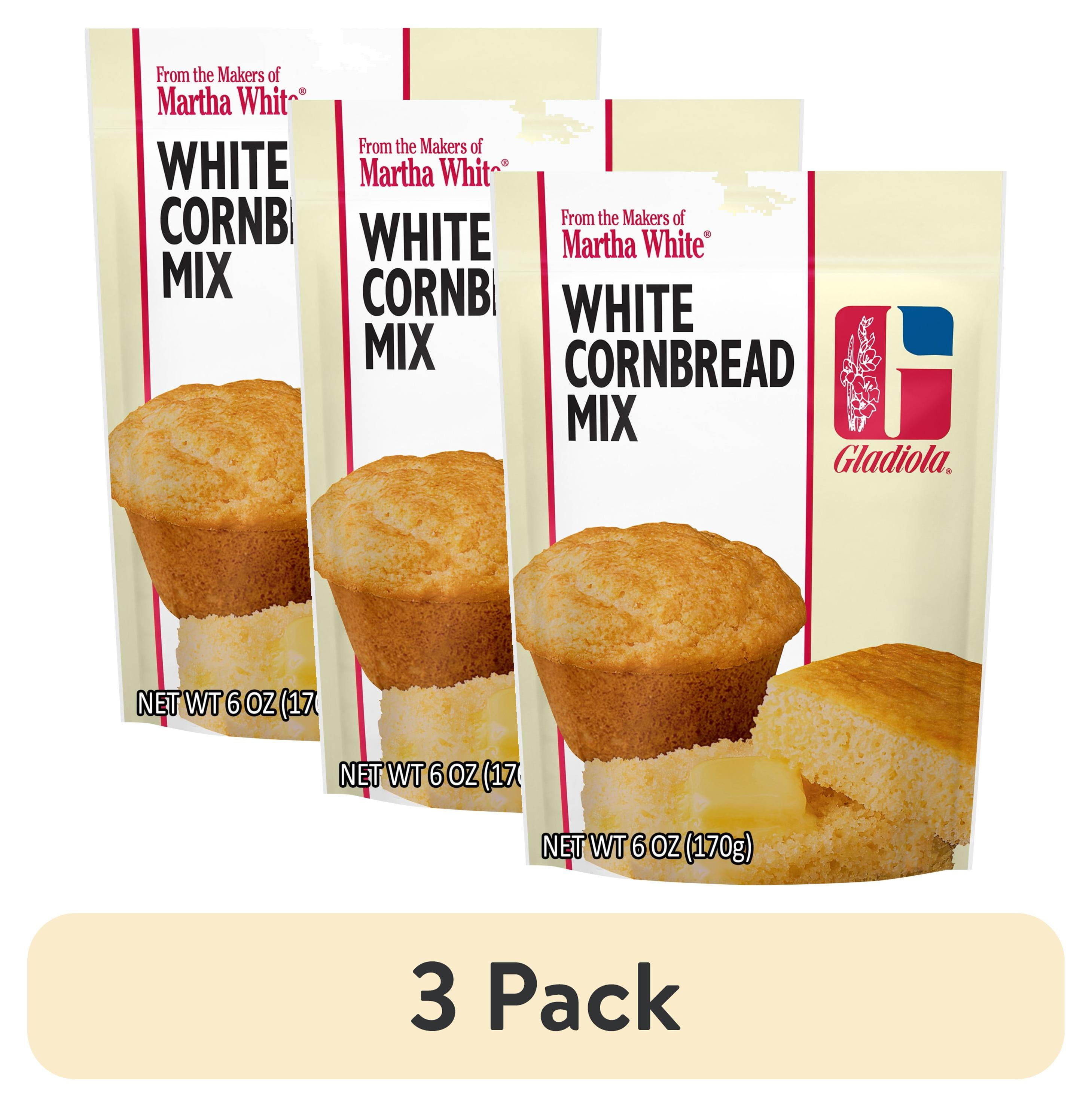 (3 pack) Martha White Gladiola White Cornbread Mix, 6 Oz Pouch ...