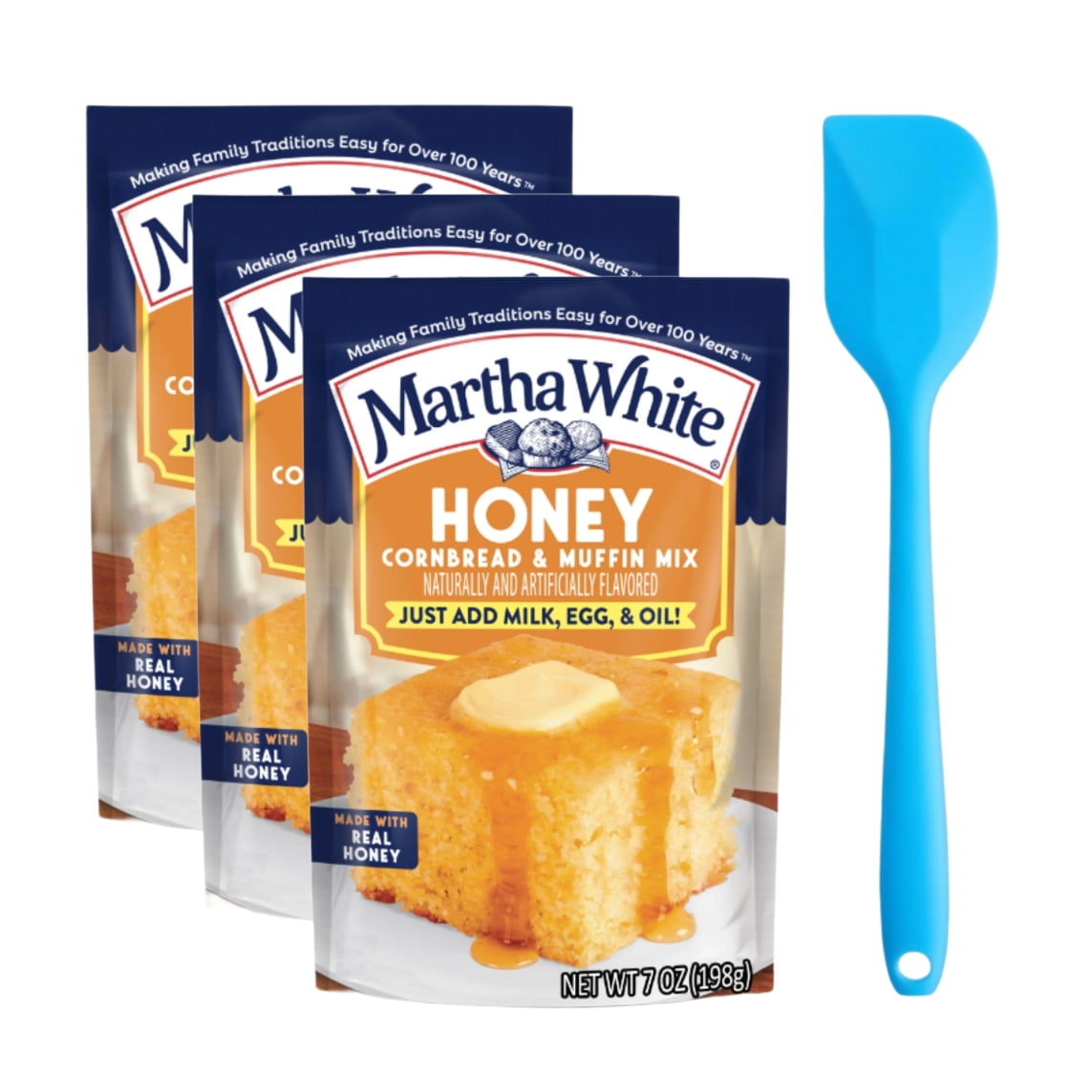 Martha White Honey Cornbread and Muffin Mix, 7 oz Pouch (3 pack) and ...