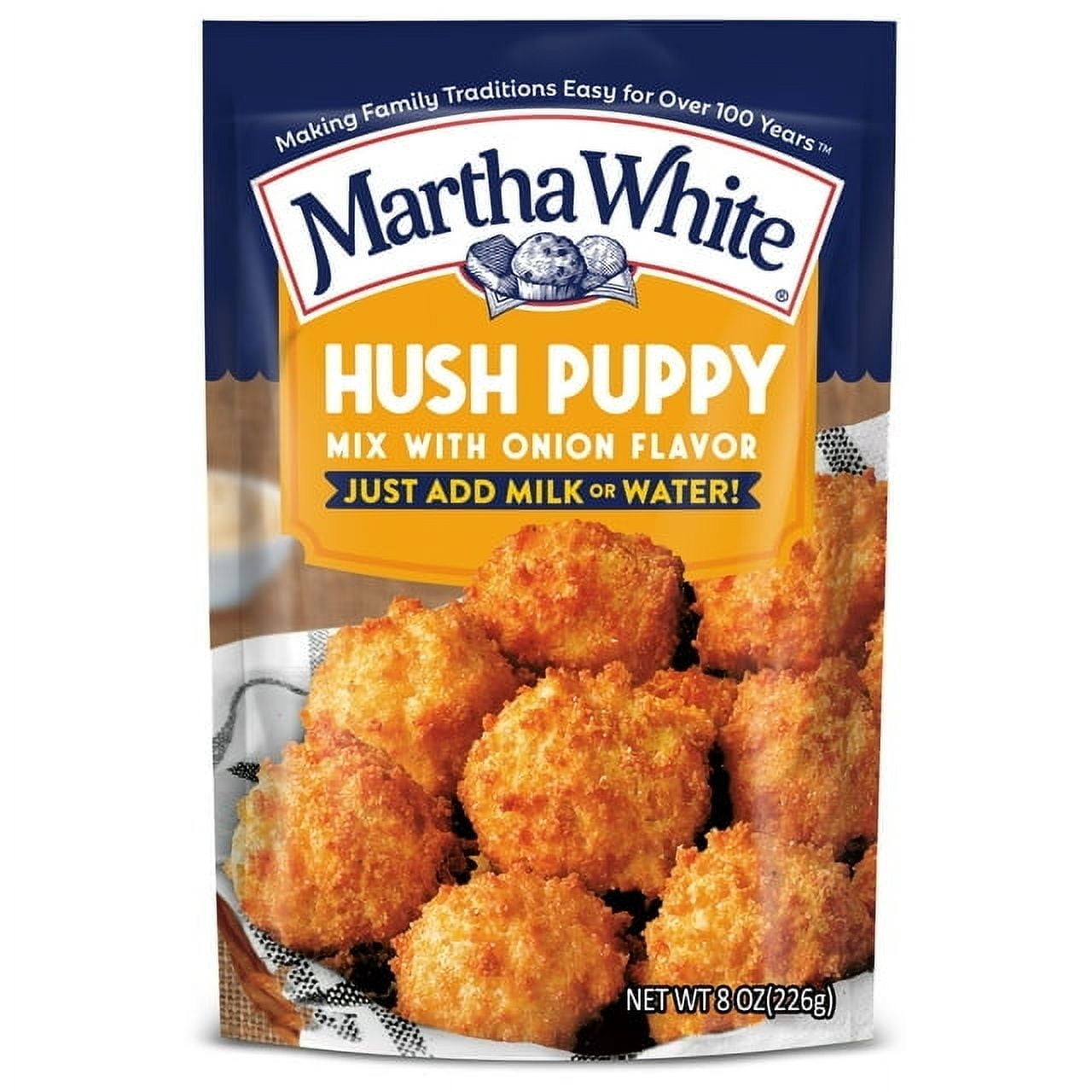 Martha White Hush Puppy Mix With Onion Flavor 8 Oz Pouch (Pack of 2 ...