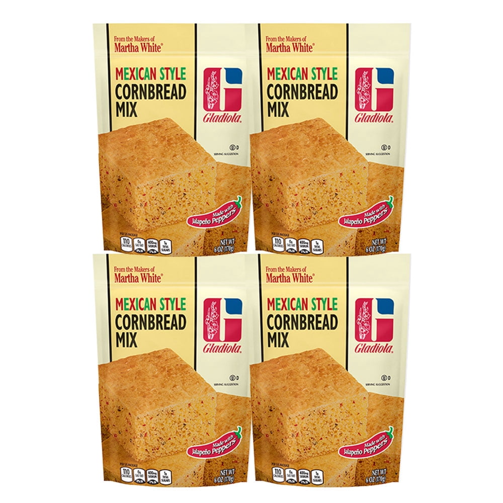 Martha White Mexican Style Cornbread Mix, 6 oz - Palatize Pack of 4 ...