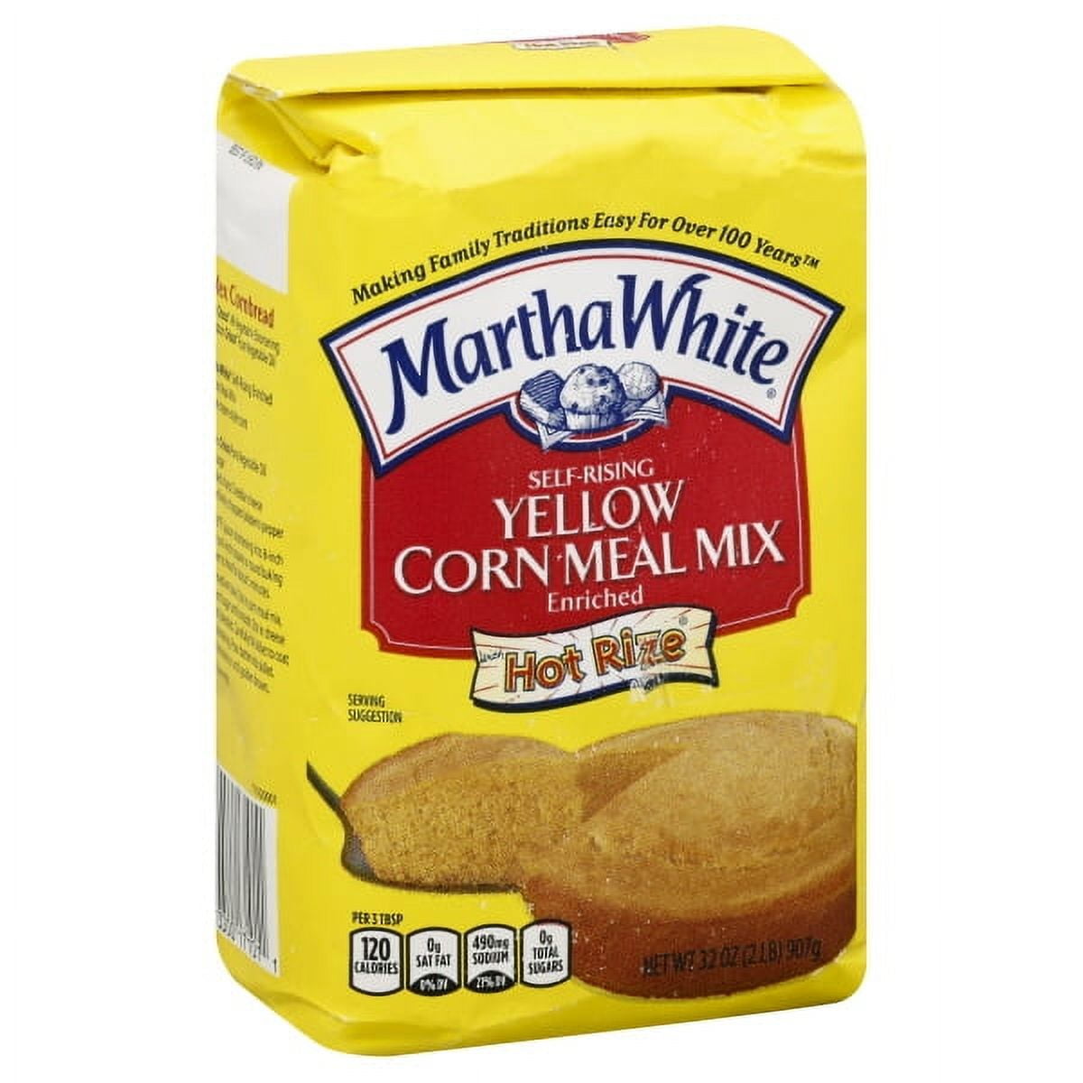 Martha White Self-Rising Yellow Corn Meal Mix for Baking & Cooking, 32 ...