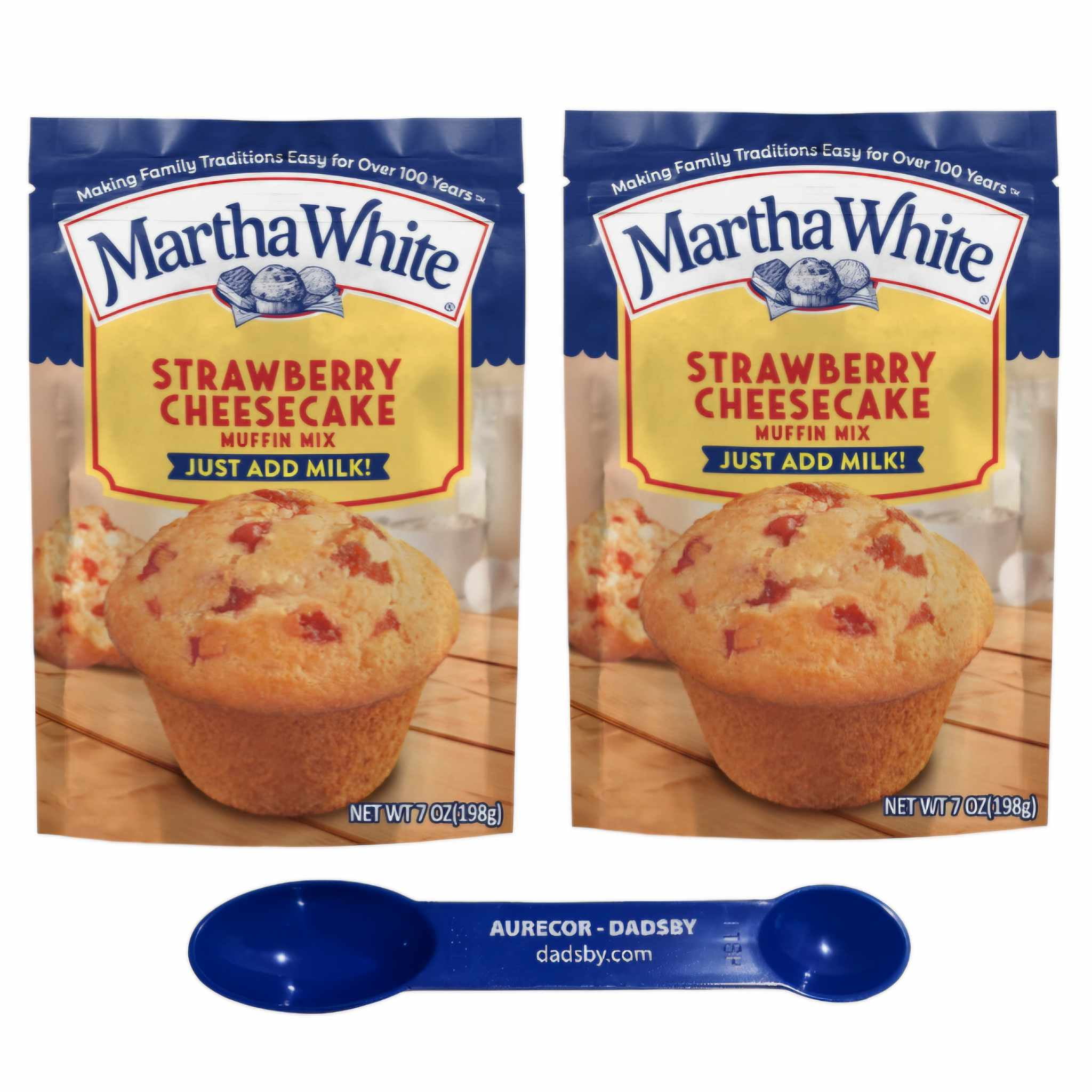 Martha White Strawberry Cheesecake Muffin Mix, 7 Oz Bag bundle with ...