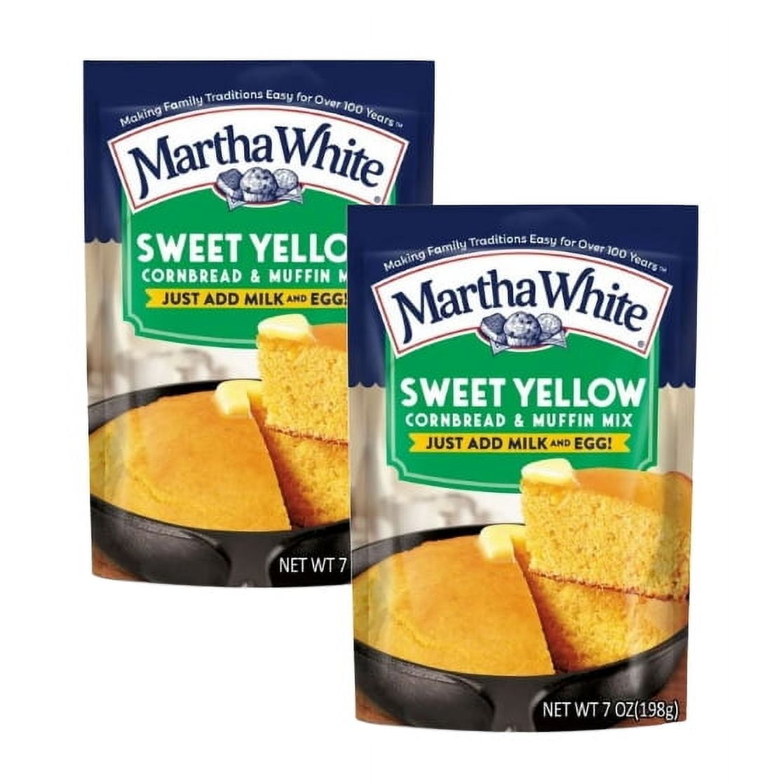Martha White Sweet Yellow Cornbread Mix, 7 Oz Pouch - Walmart.com