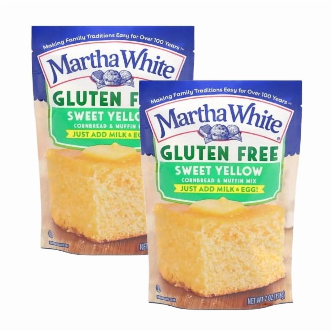 Martha White Sweet Yellow Cornbread Mix, 7 Oz Pouch, 2 Pack - Walmart.com