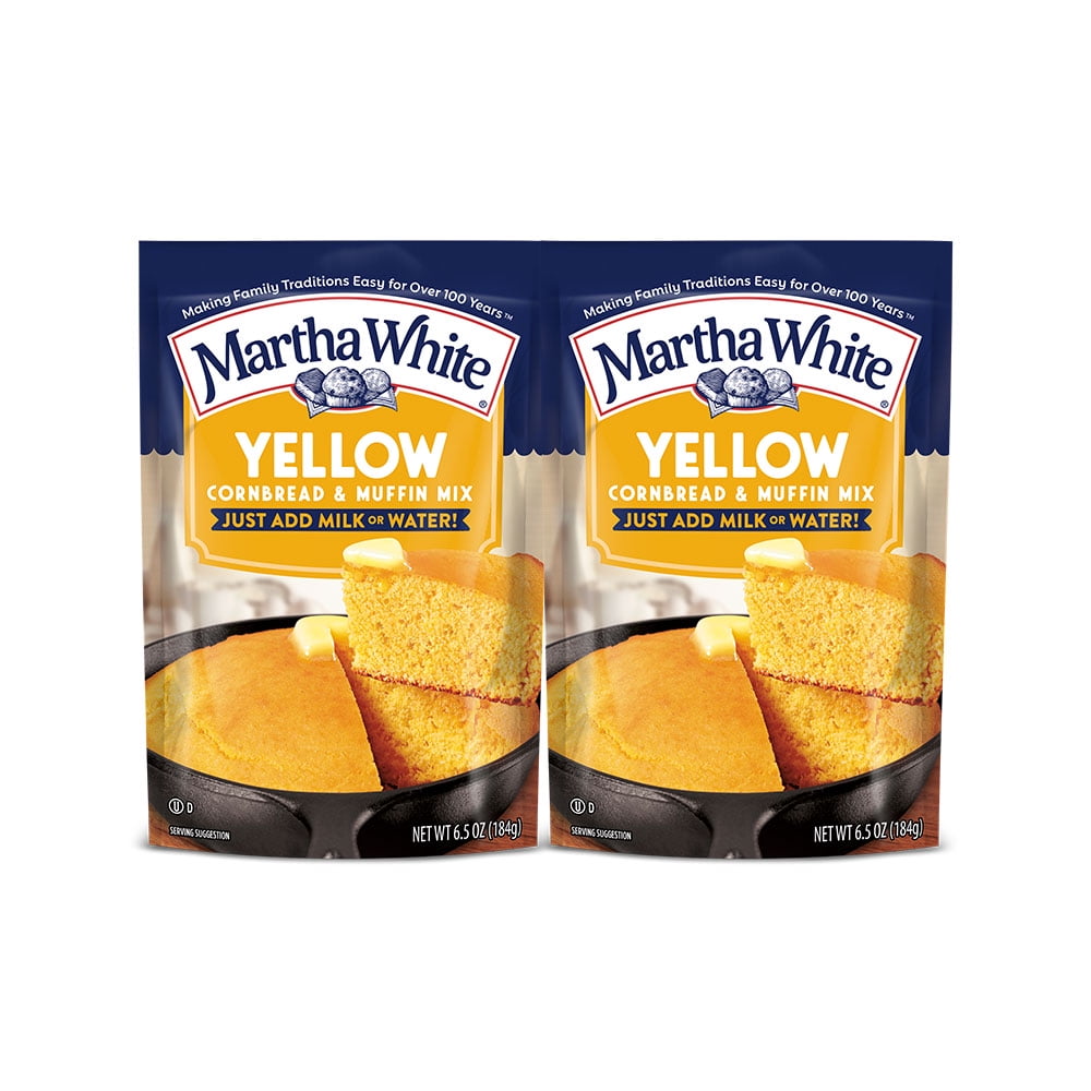 Martha White Yellow Cornbread and Muffin Mix, 6.5 oz - Palatize Pack of ...