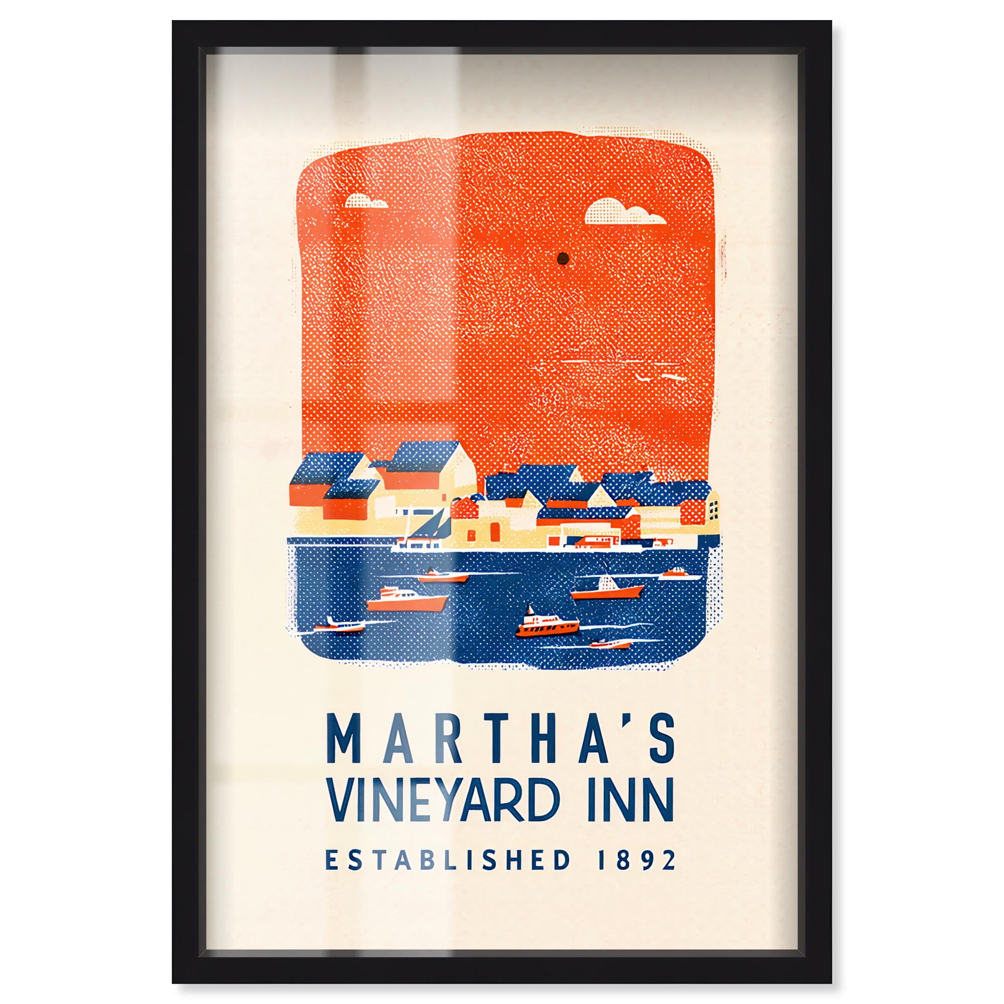 Martha's Seaside Shadowbox Print Art Print Posters by Art Remedy, Black ...