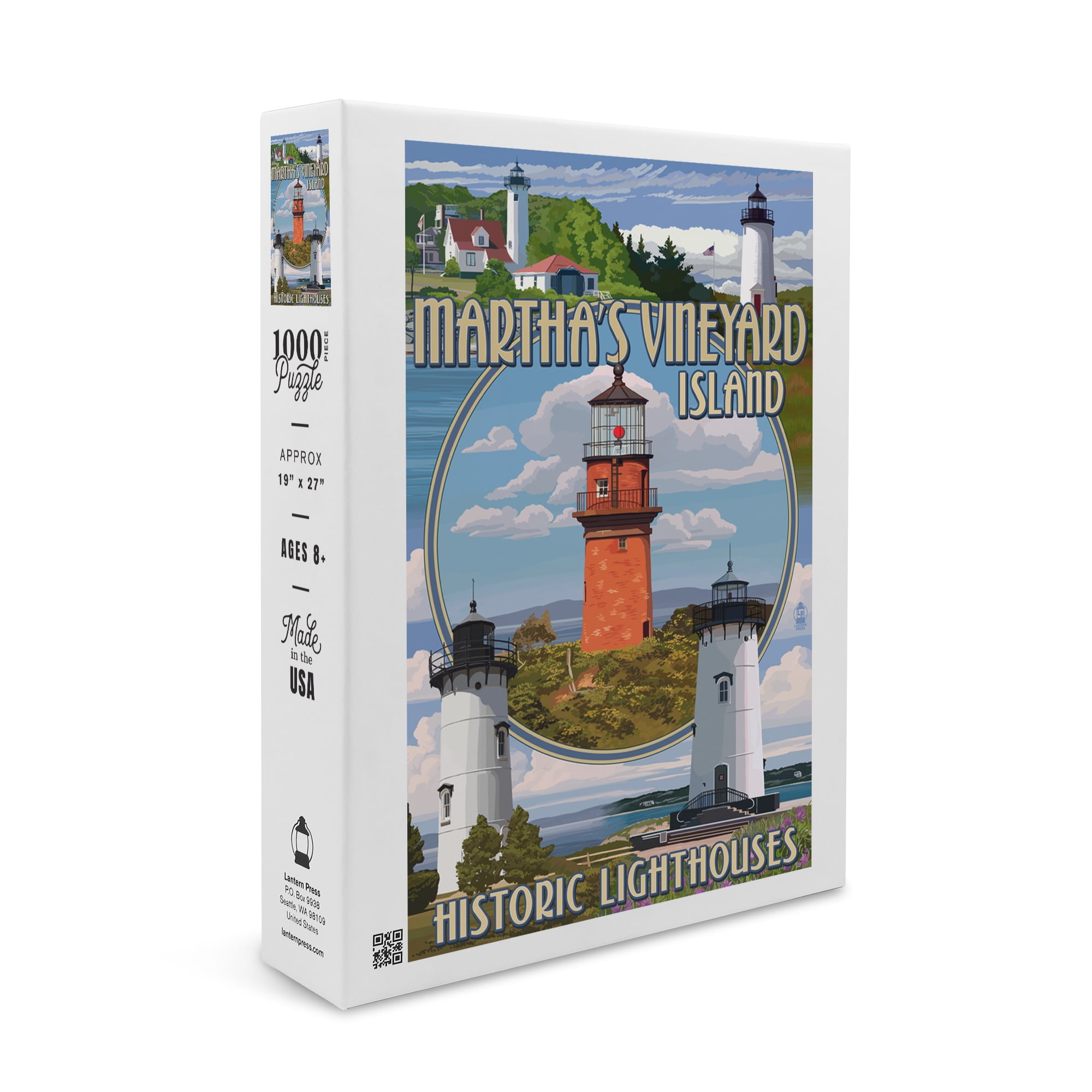Martha's Vineyard, Massachusetts, Lighthouse Montage (1000 Piece Puzzle ...