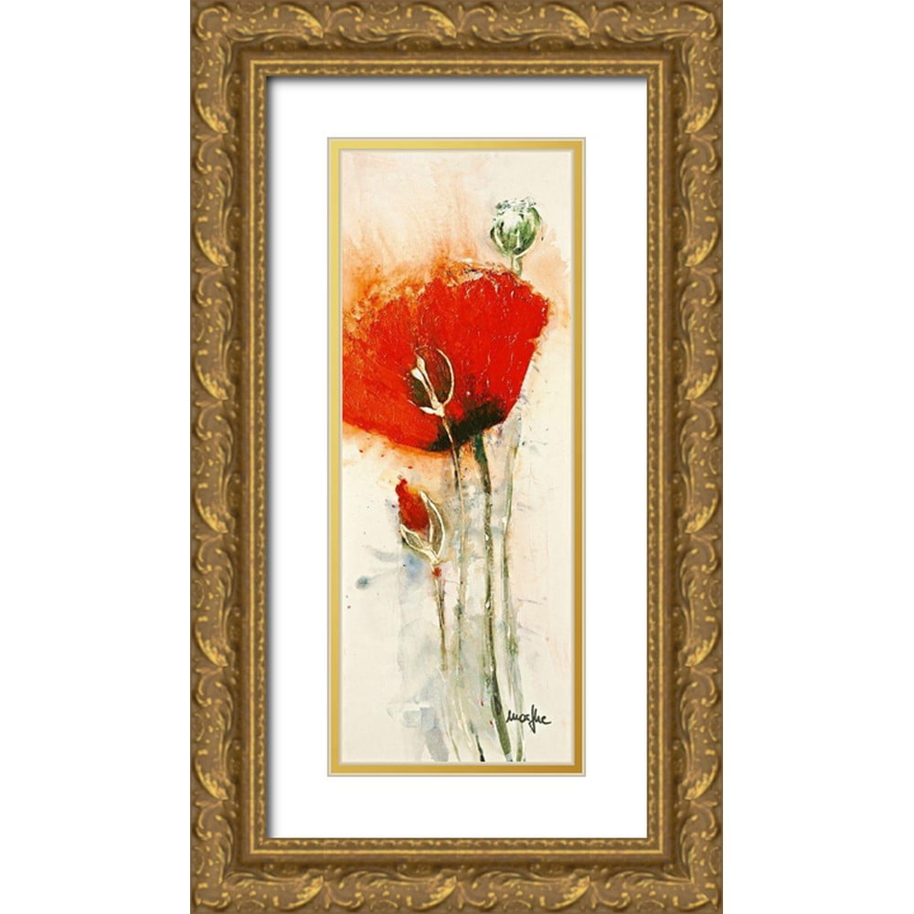 Marthe 9x18 Gold Ornate Wood Framed with Double Matting Museum Art ...