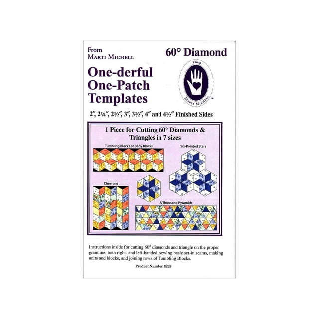 Marti Michell 60 Degree Diamond and Triangle 1-Derful 1-Patch Templates ...