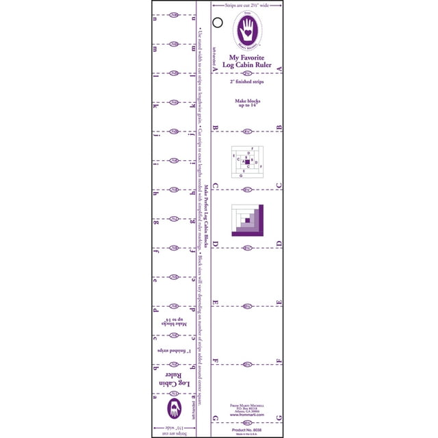 Marti Michell Log Cabin Ruler-1" To 2" Strips - Walmart.com