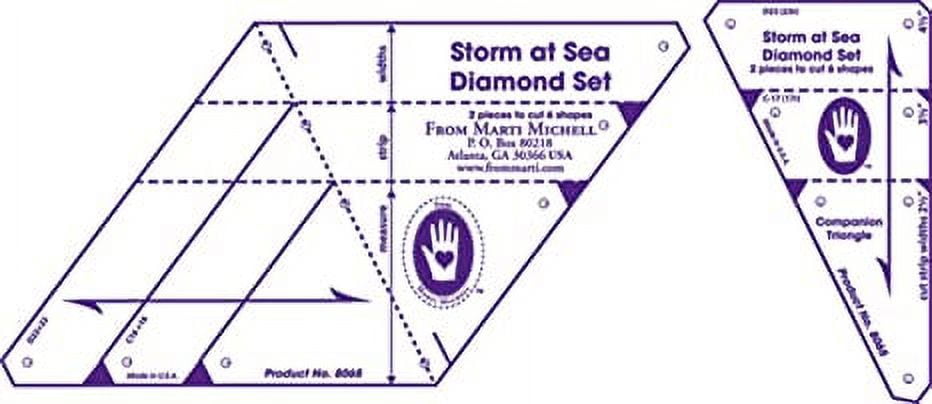 Marti Michell Perfect Patchwork Template-Storm At Sea 2/Pkg - Walmart.com