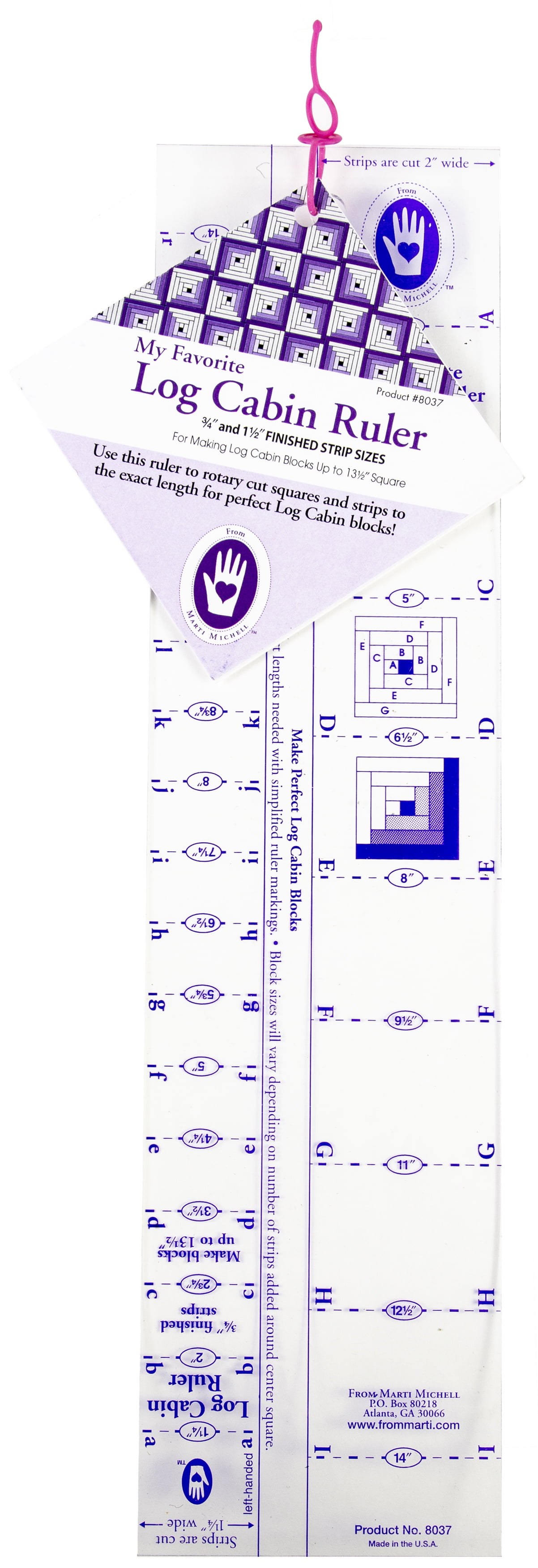 Marti Michell Ruler My Fav Log Cabin .75"&1.5" - Walmart.com