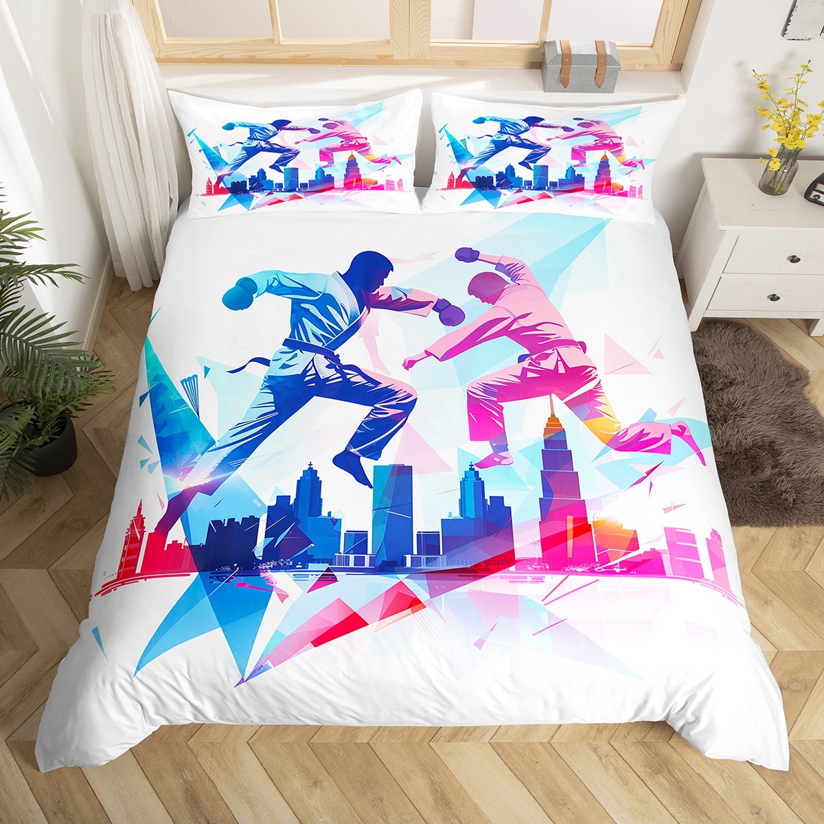 Martial Art Fight Duvet Cover Set Wrestle Queen Bedding Sets,Fighting ...
