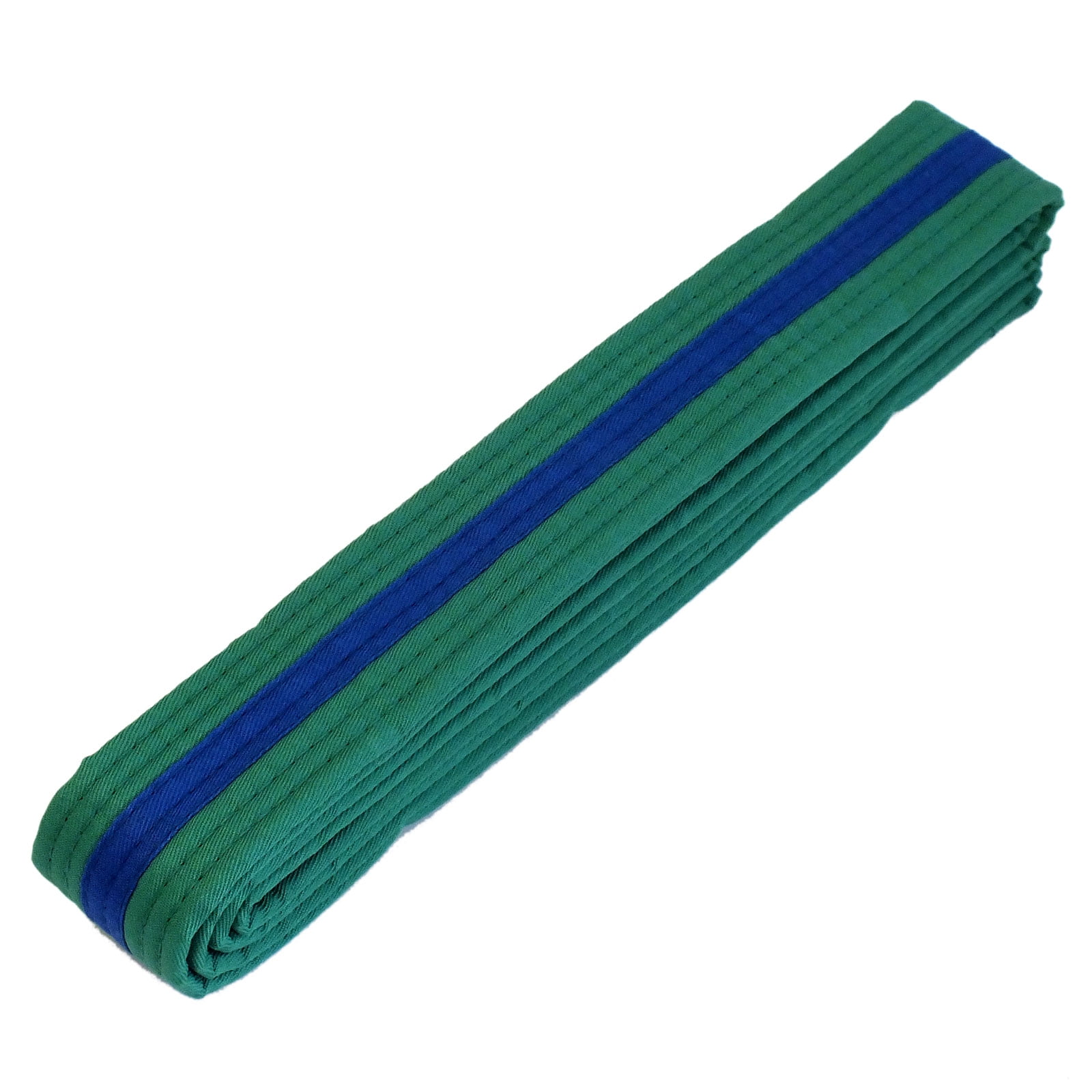 Martial Arts 1.5" Wide Karate Taekwondo Double Wrap Green with Blue ...