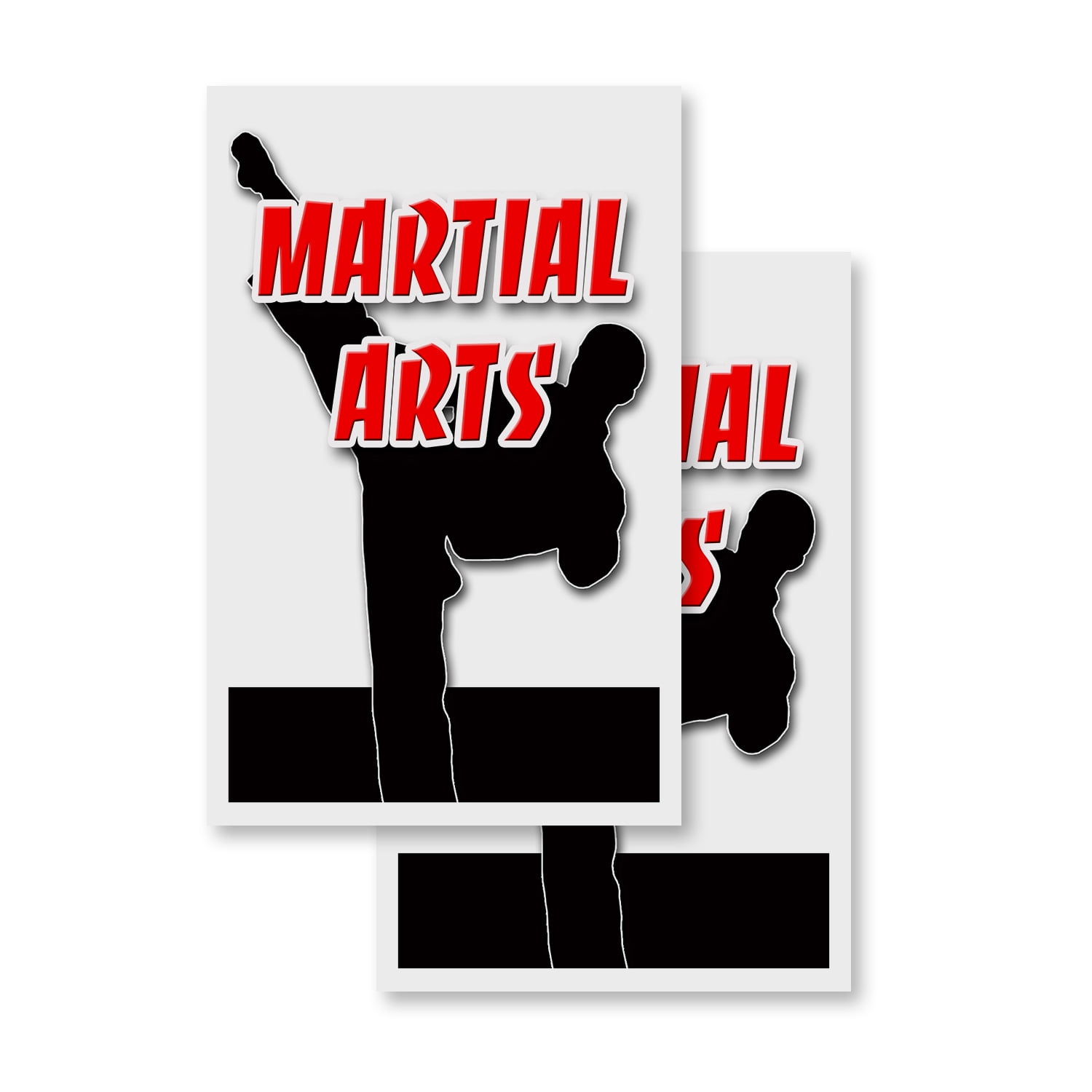 Martial Arts (2-PACK) 24" x 36" Vinyl Decals | Sign Insert Peel & Stick ...