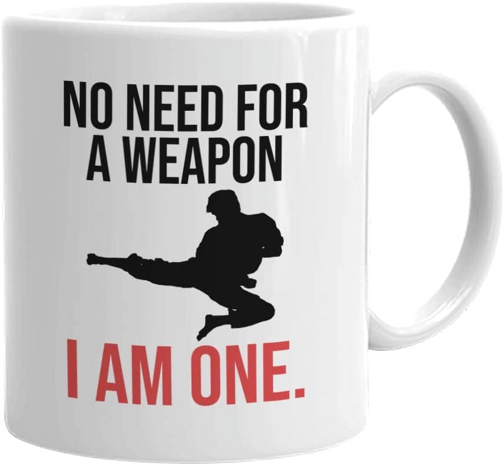 Martial Arts Coffee Mug 11 oz, Black Belt Karate Jiu Jitsu Kung Fu ...