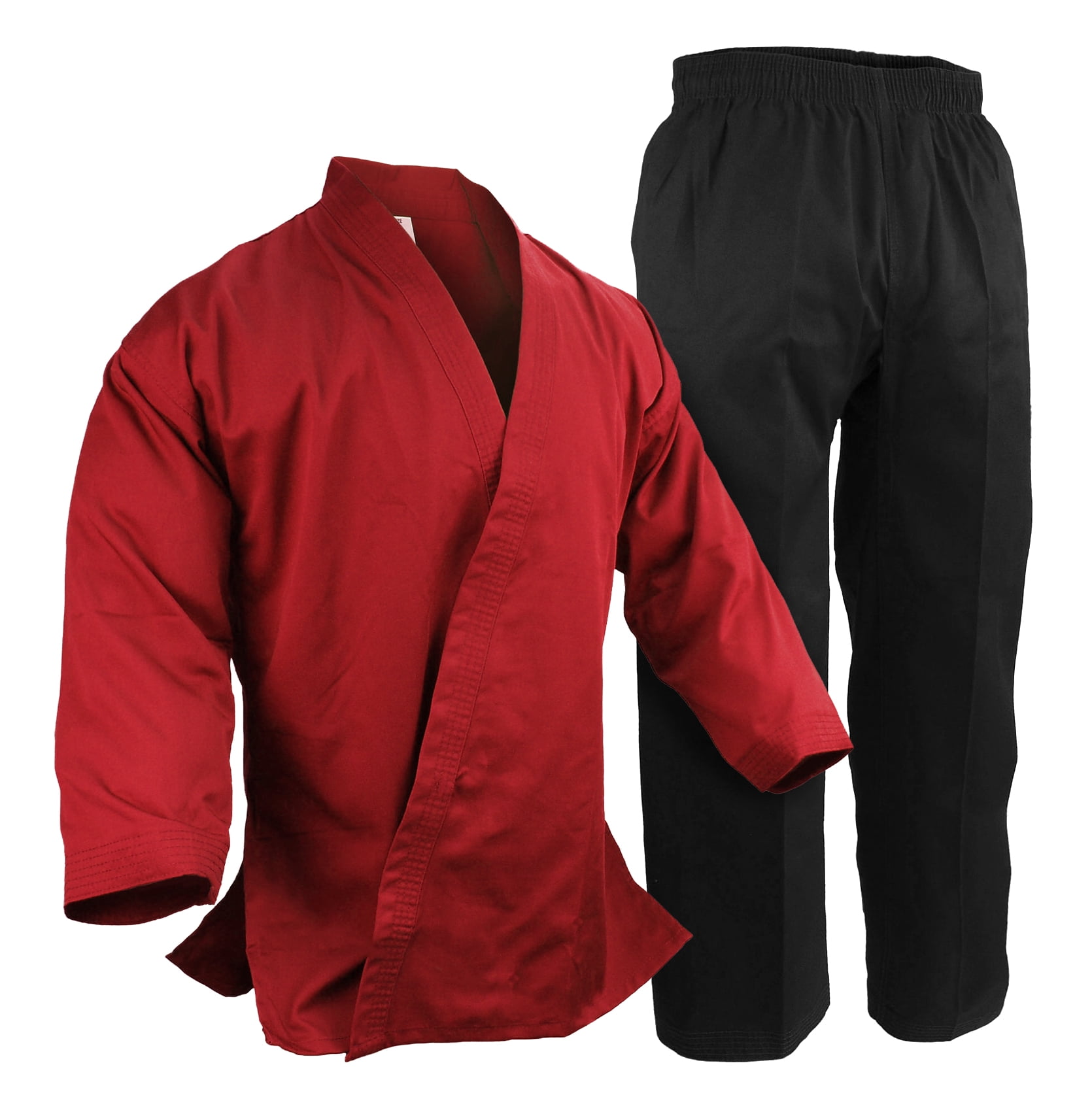 Martial Arts Karate Gi Red Top with Black Pants Red Kimono Uniform Gi ...