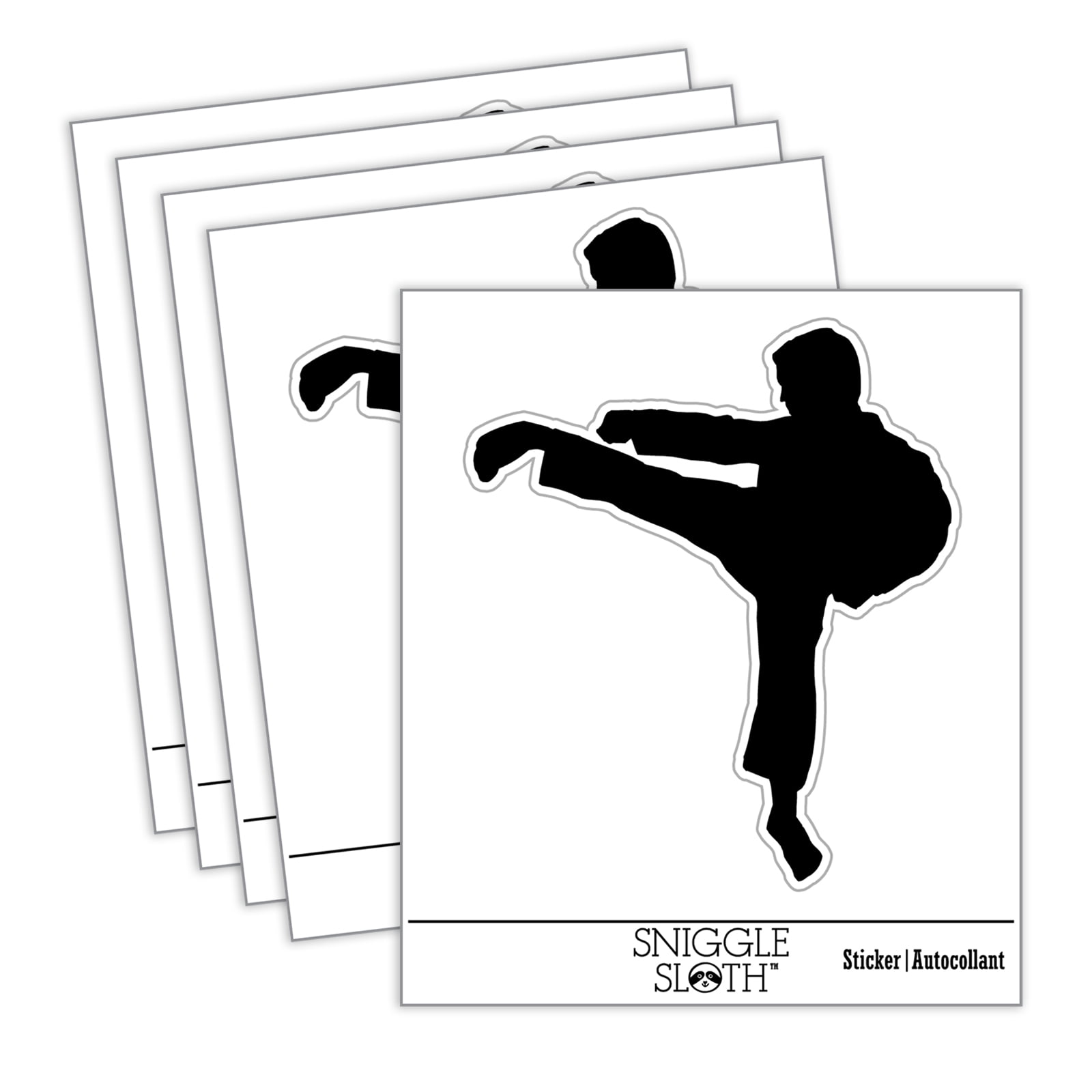 Martial Arts Karate Kick Solid Car Window Bumper Water Bottle Phone ...