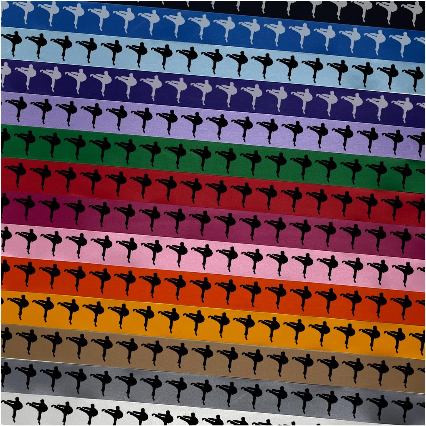 Martial Arts Karate Kick Solid Ribbon For Bows Gift Wrapping DIY Craft ...