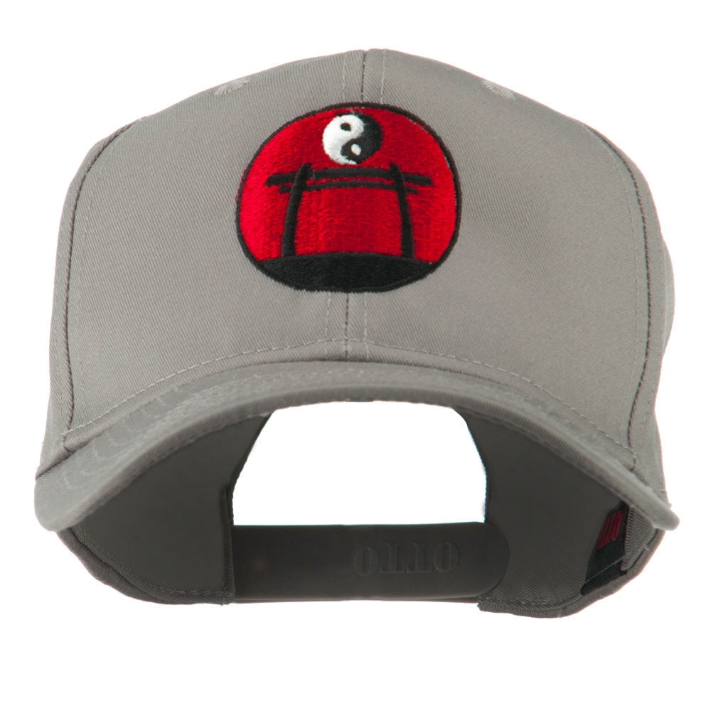 Martial Arts Logo Yin and Yang Embroidered Cap - Grey OSFM - Walmart.com