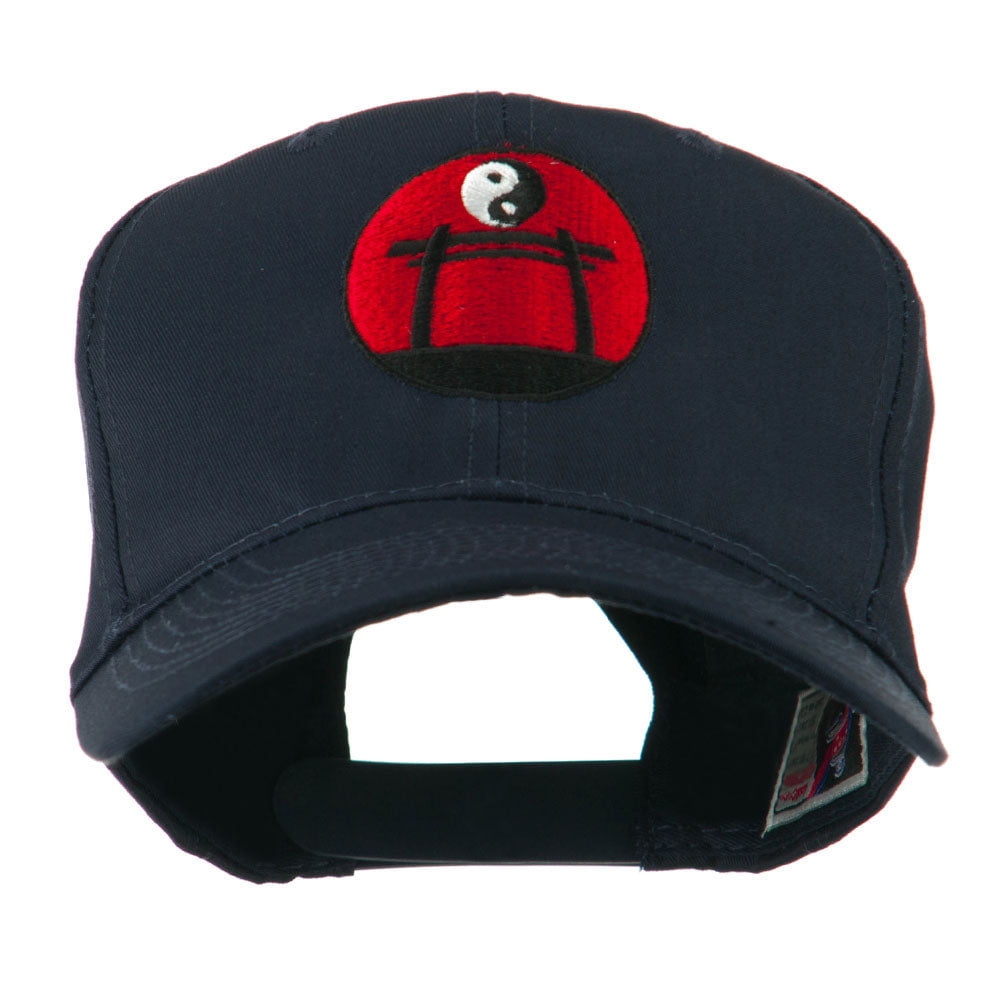 Martial Arts Logo Yin and Yang Embroidered Cap - Navy OSFM - Walmart.com